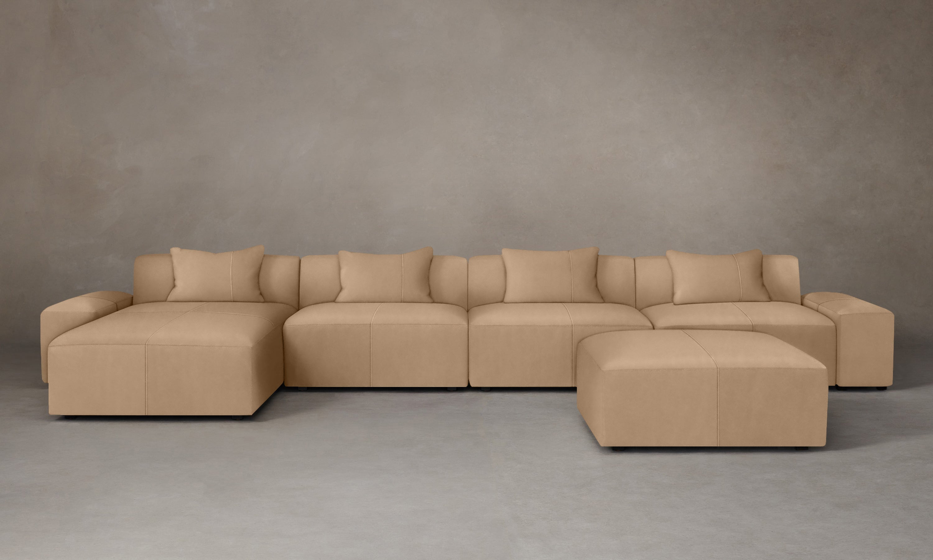 The Breuer Modular Sectional - Costa Leather Ridge – Maiden Home