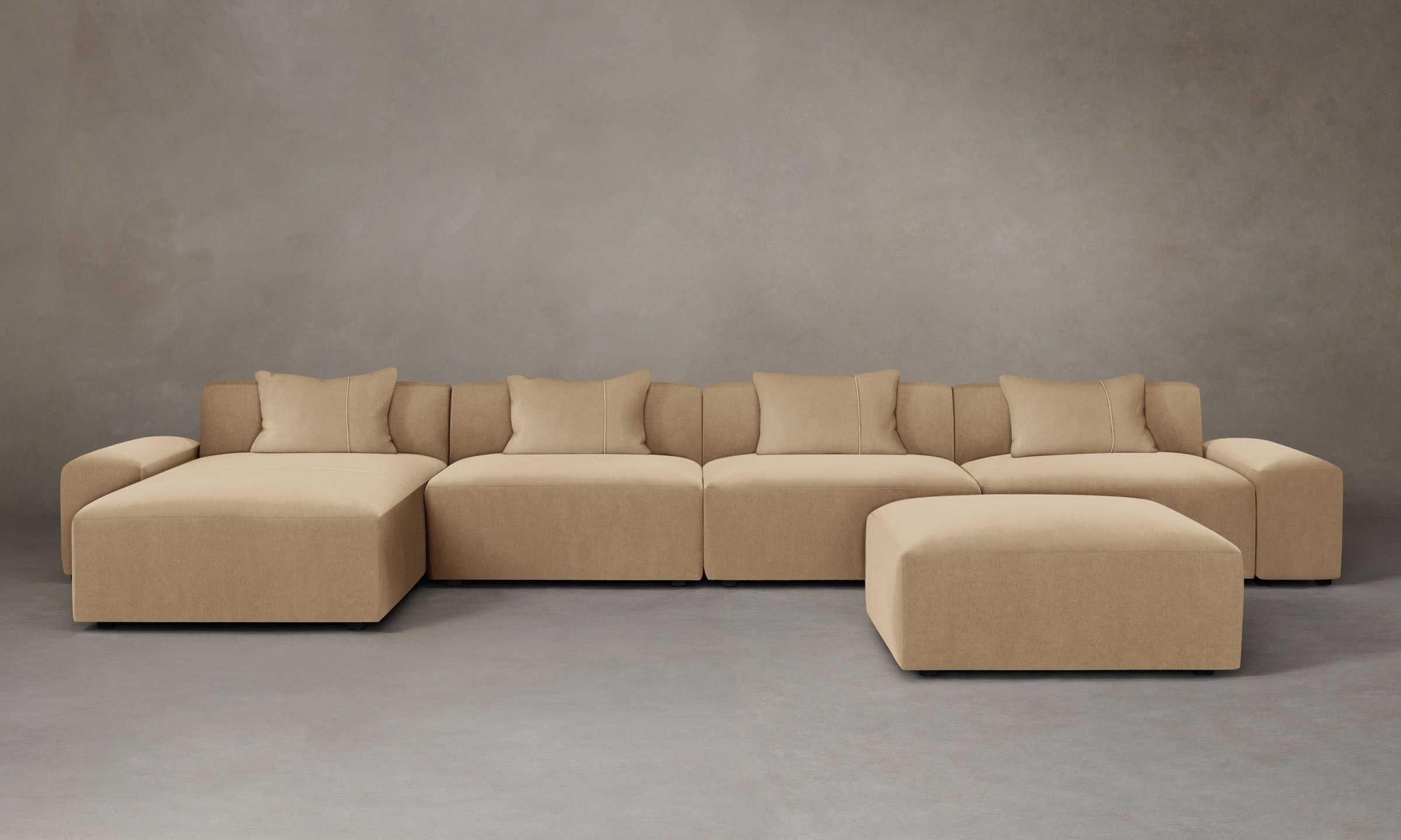 The Breuer Modular Sectional - Mohair Almond – Maiden Home