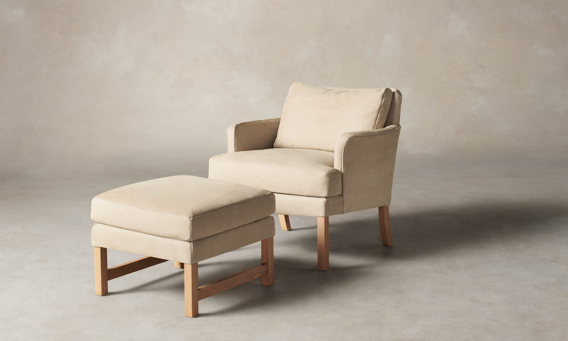 The Kaye Chair - Nubuck Leather Fawn – Maiden Home