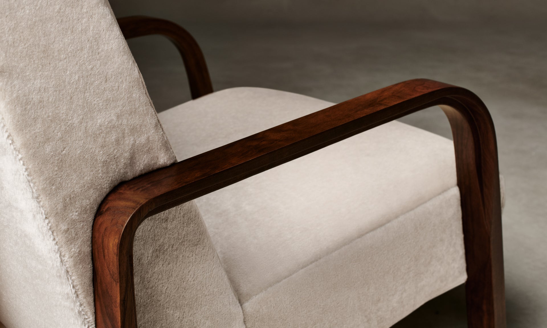 The Felix Chair - Deep Pile Mohair Limestone – Maiden Home