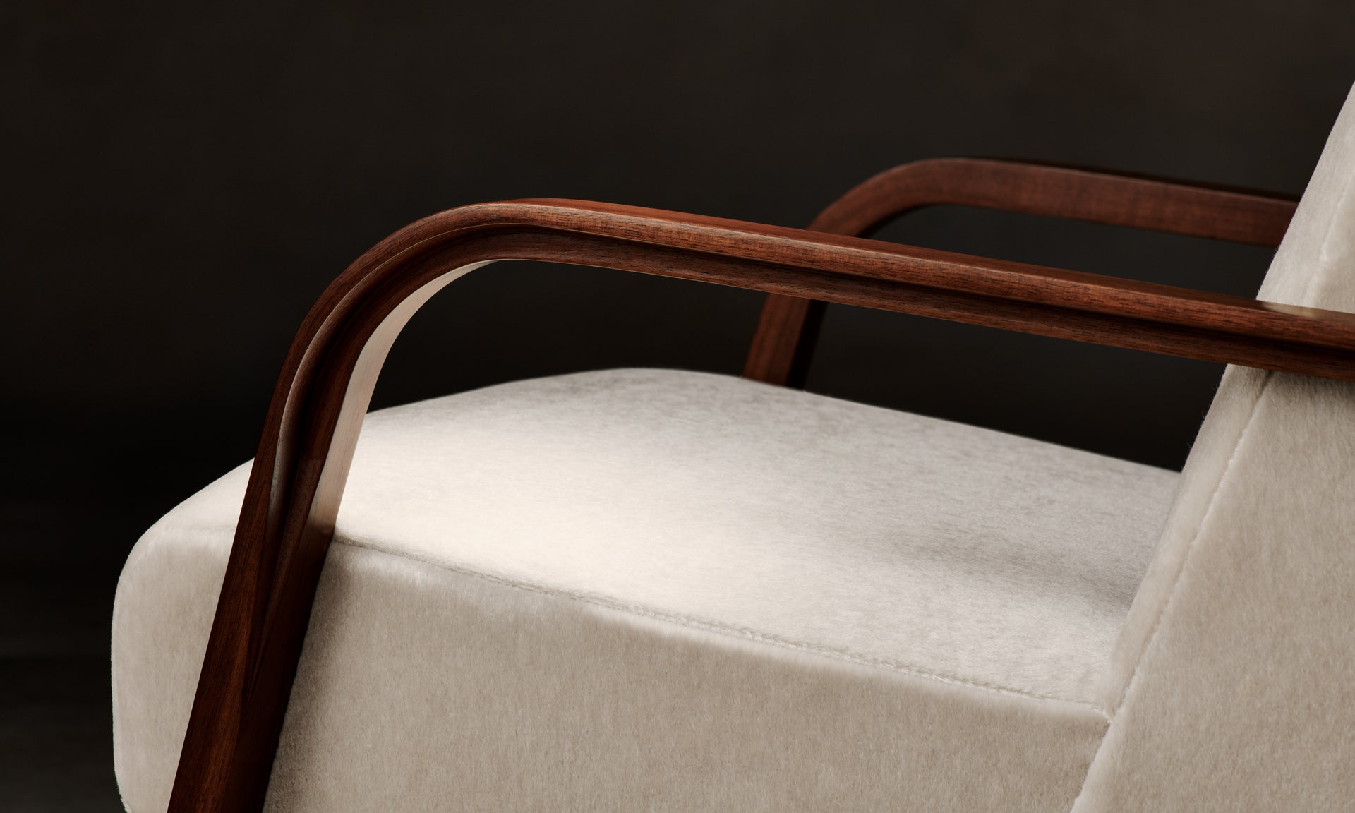 The Felix Chair - Deep Pile Mohair Limestone – Maiden Home