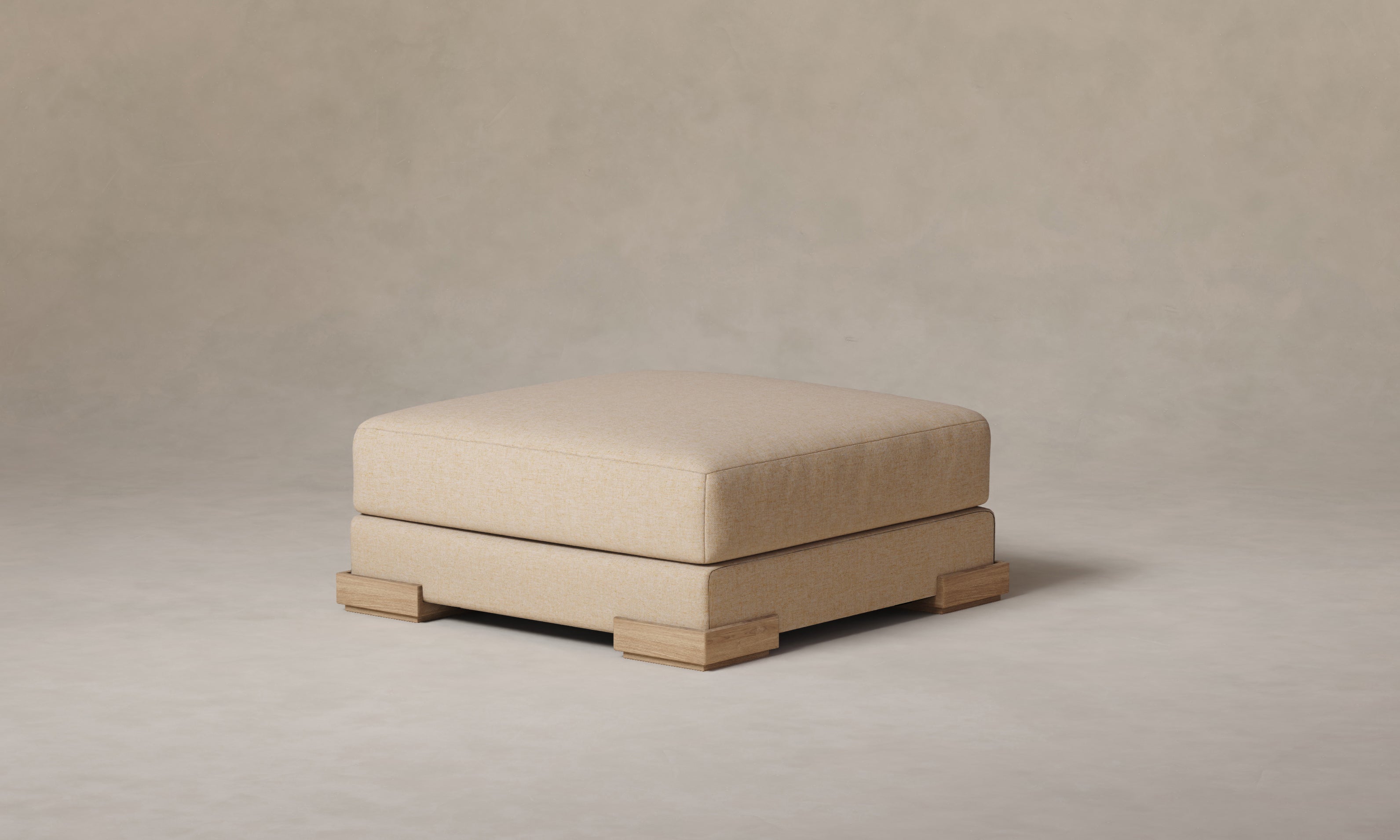 The Blair Ottoman - Performance Linen Weave Prairie – Maiden Home
