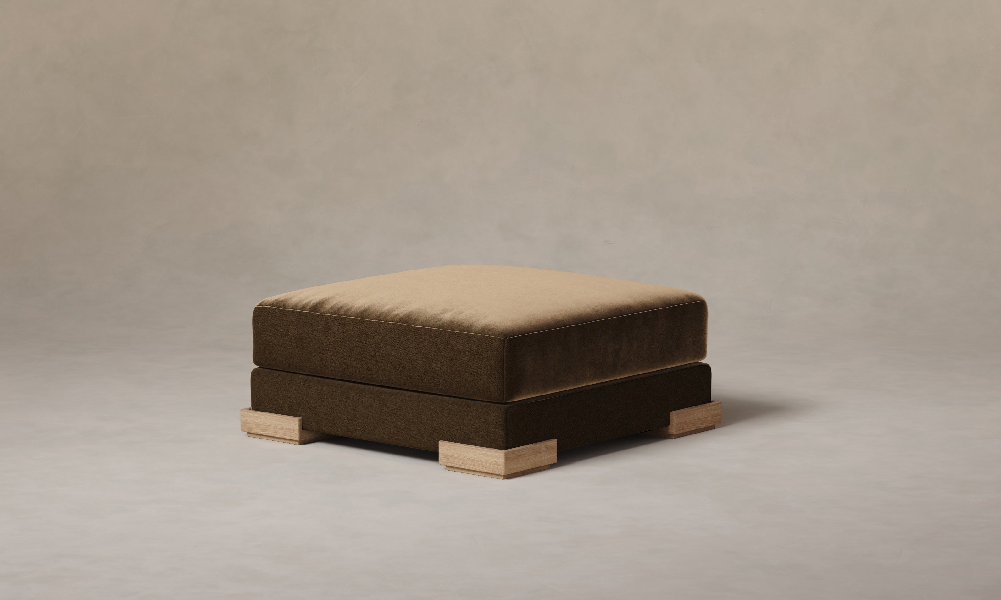 The Blair Ottoman - Performance Velvet Bark – Maiden Home