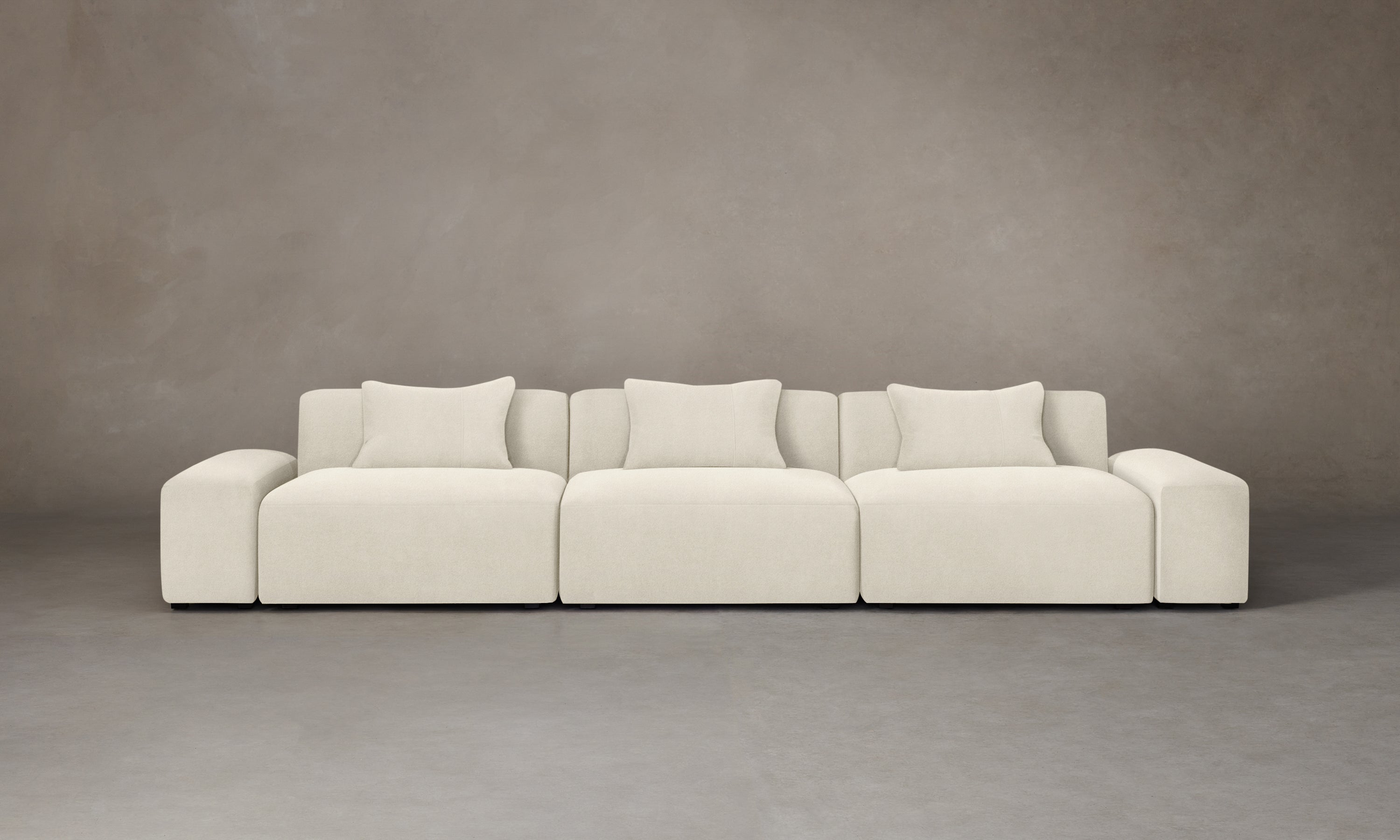 The Breuer Modular Sofa - Marled Alpaca Velvet Porcelain – Maiden Home