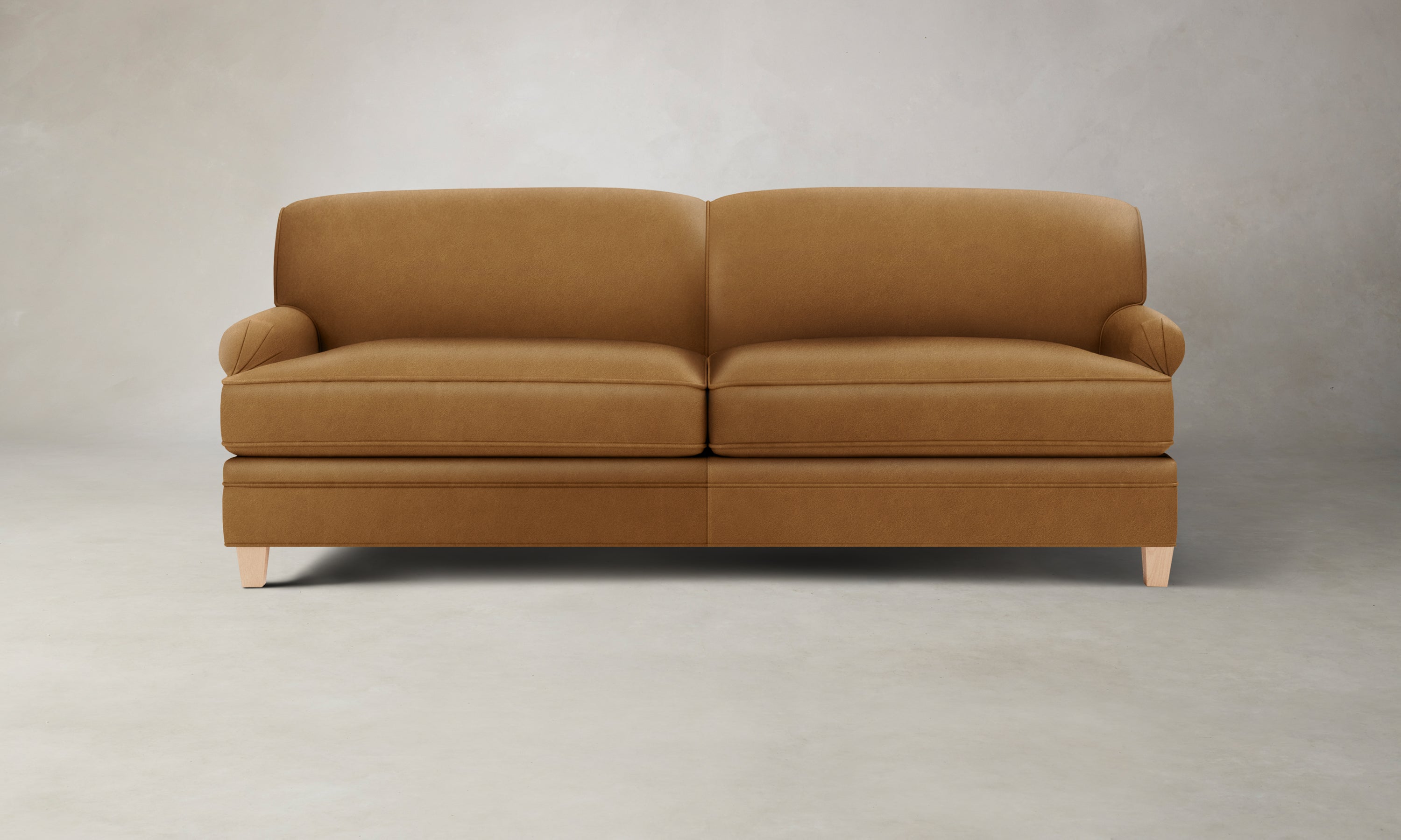 The Carmine Sofa - Costa Leather Nutmeg – Maiden Home