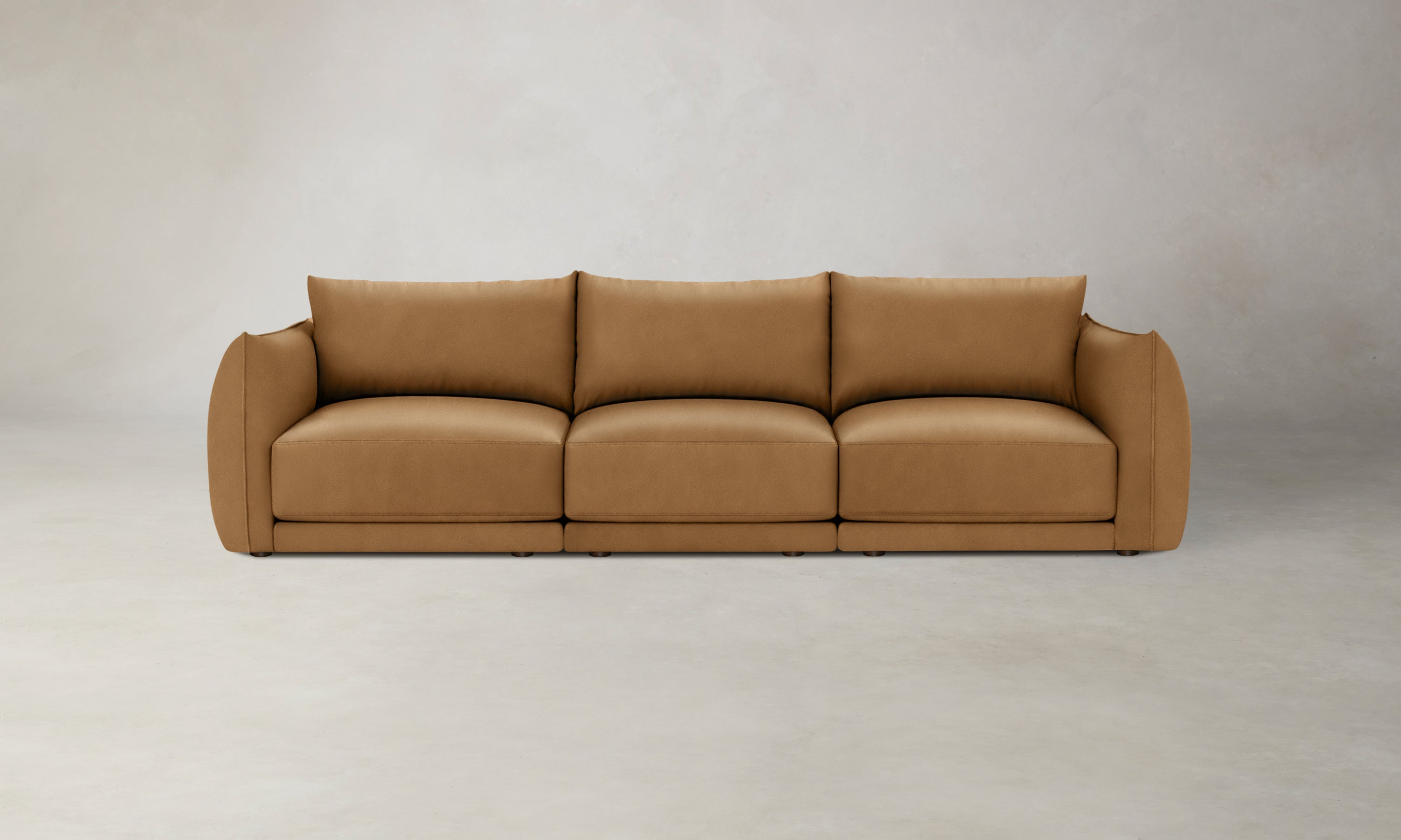 The Jones Modular Sofa - Costa Leather Nutmeg – Maiden Home