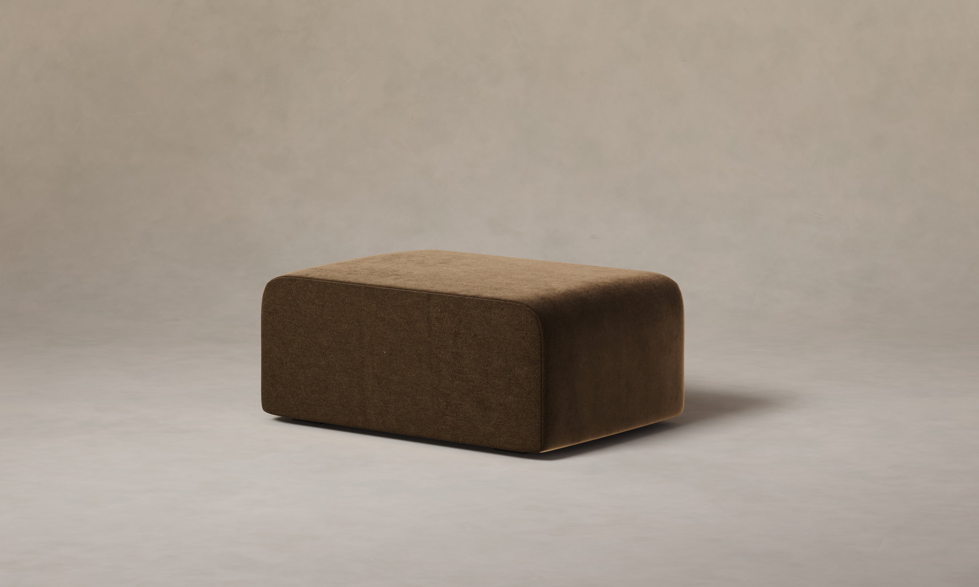 The Marcello Ottoman - Performance Velvet Bark – Maiden Home