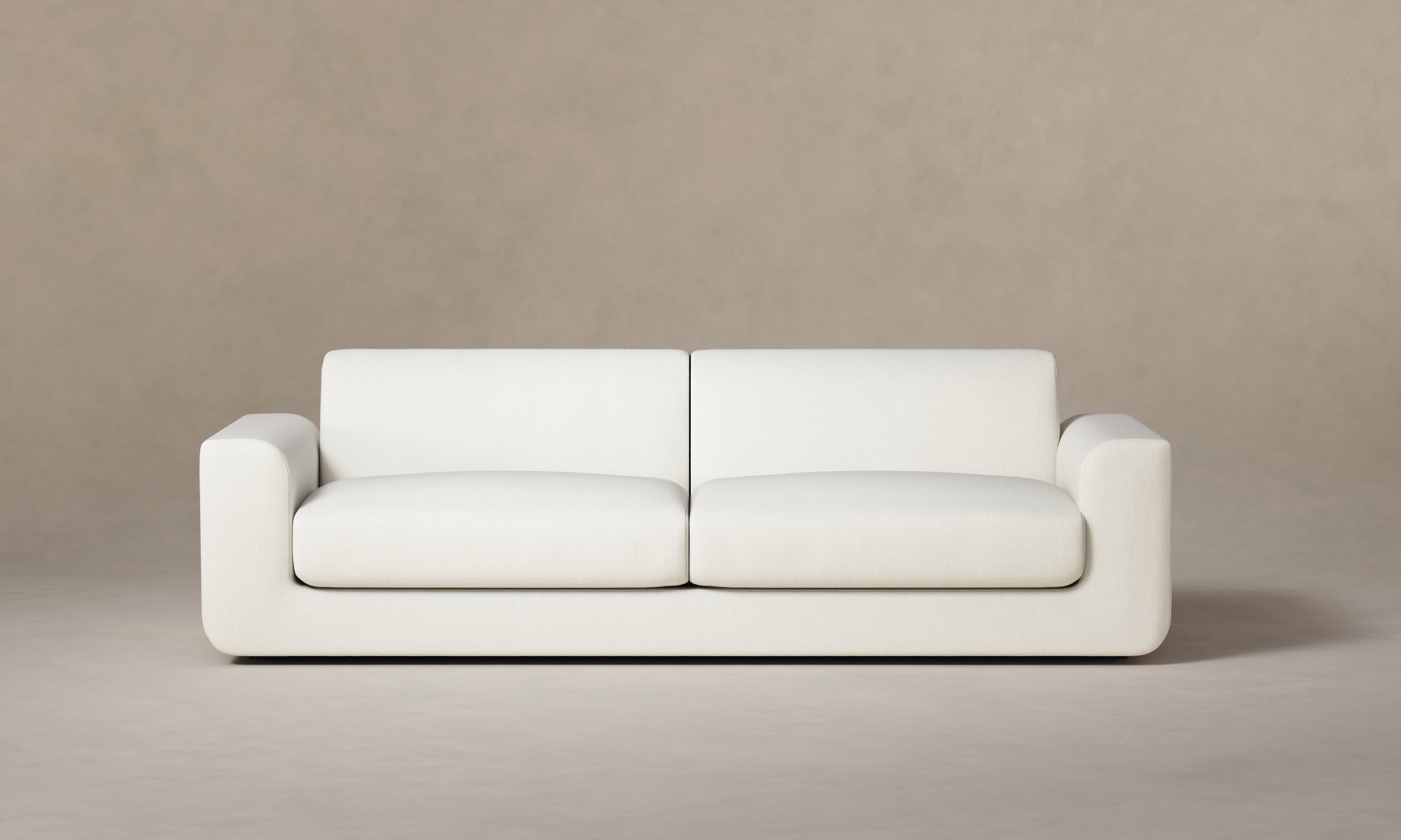 The Marcello Sofa - Performance Linen Weave Pure White – Maiden Home