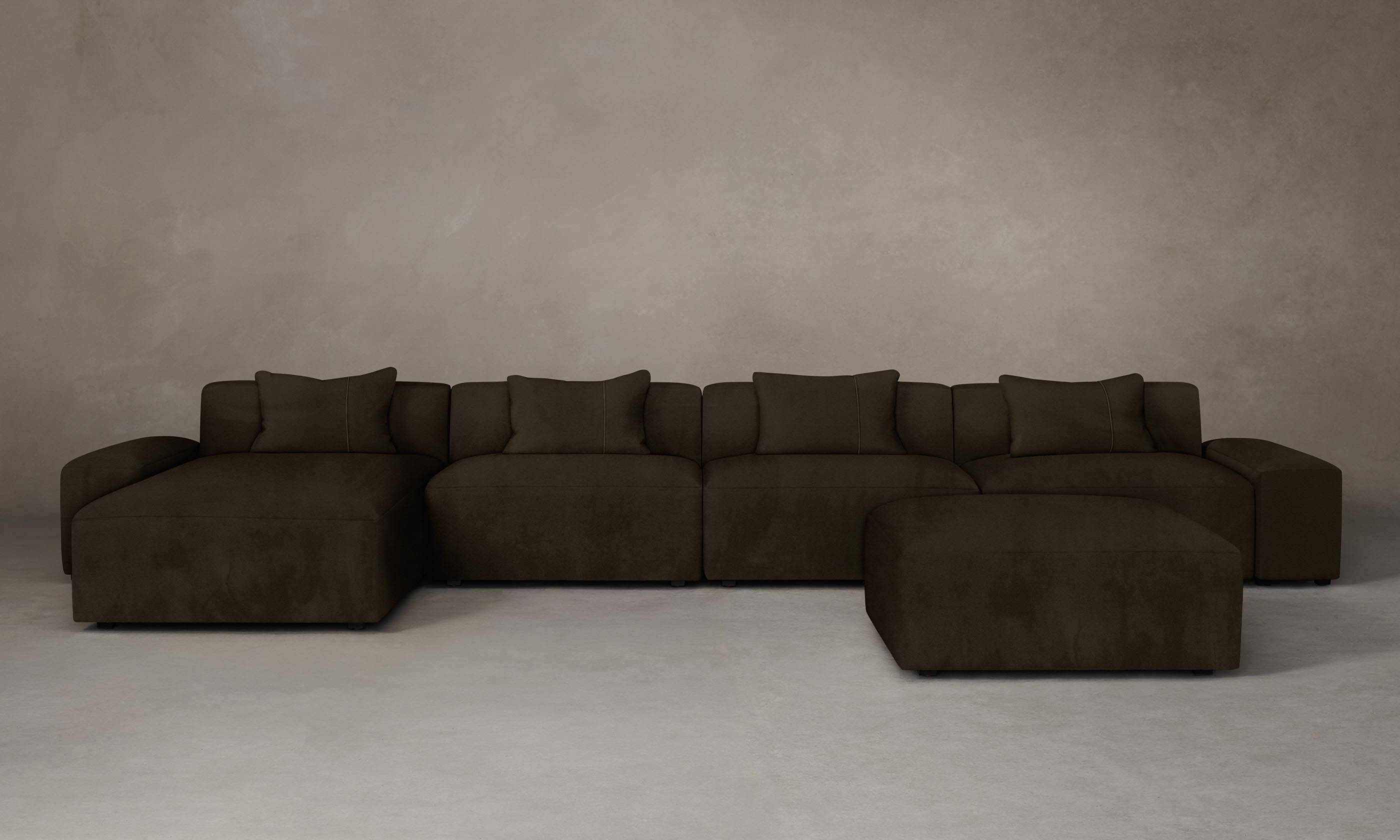 The Breuer Modular Sectional - Nubuck Leather Espresso – Maiden Home