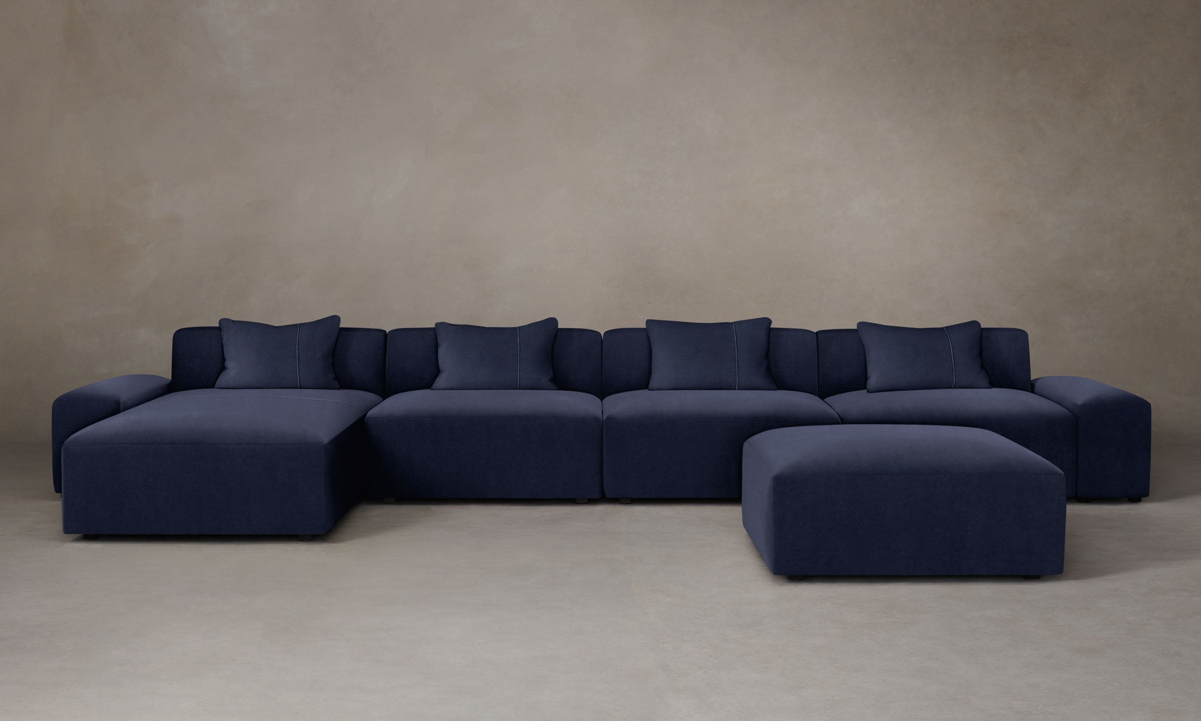 The Breuer Modular Sectional - Performance Velvet Midnight – Maiden Home