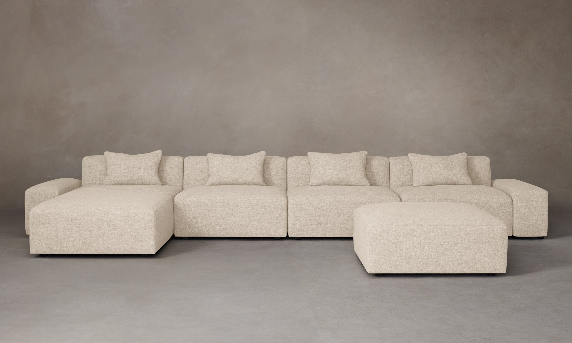 The Breuer Modular Sectional - Heritage Belgian Linen Husk – Maiden Home