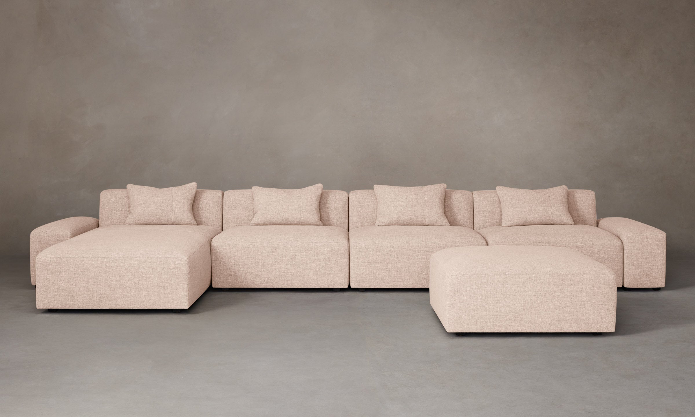 The Breuer Modular Sectional - Heritage Belgian Linen Petal – Maiden Home
