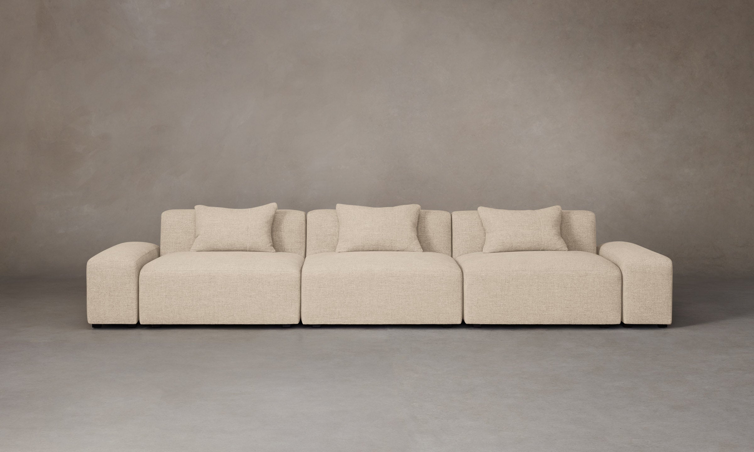 The Breuer Modular Sofa - Heritage Belgian Linen Husk – Maiden Home