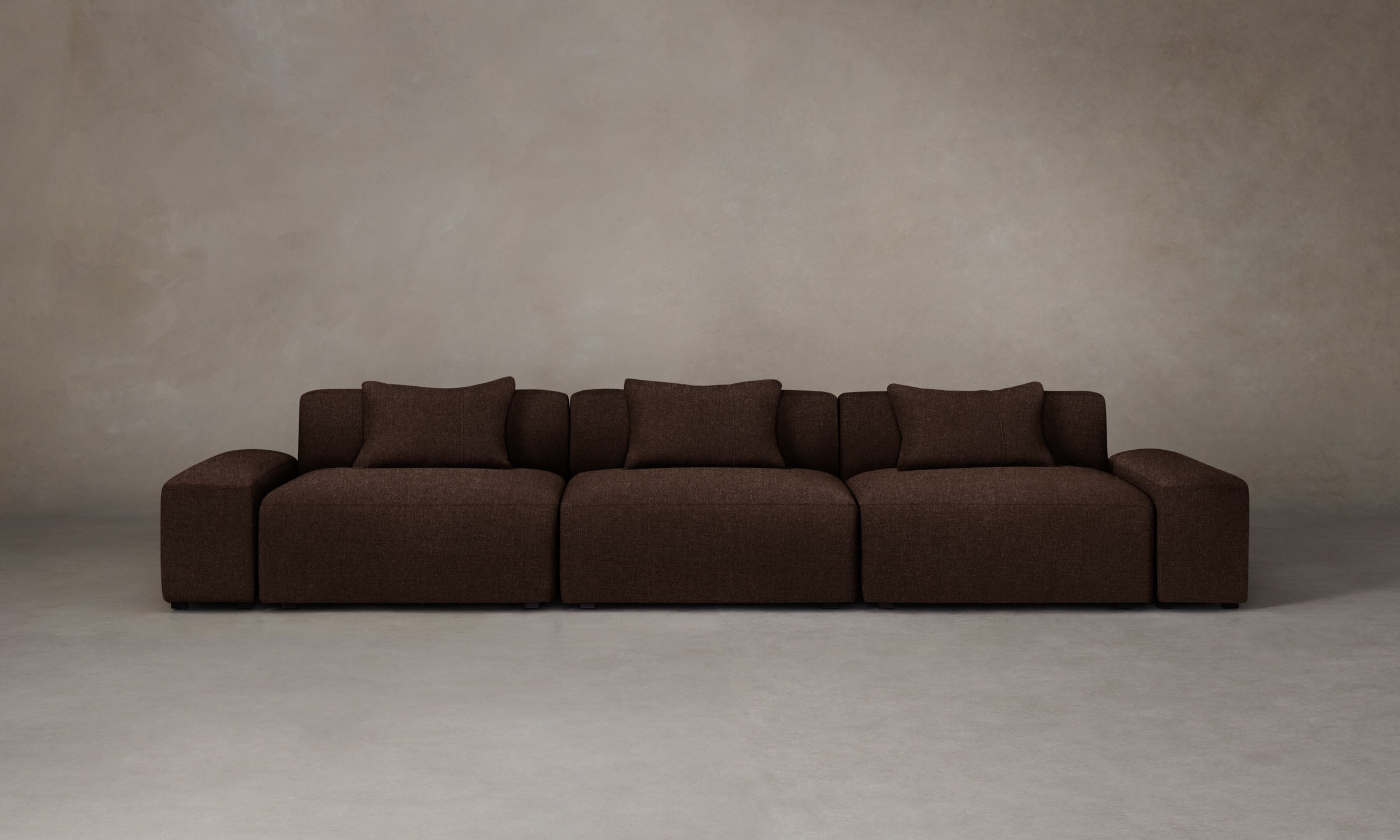 The Breuer Modular Sofa - Italian Brushed Wool Cocoa – Maiden Home