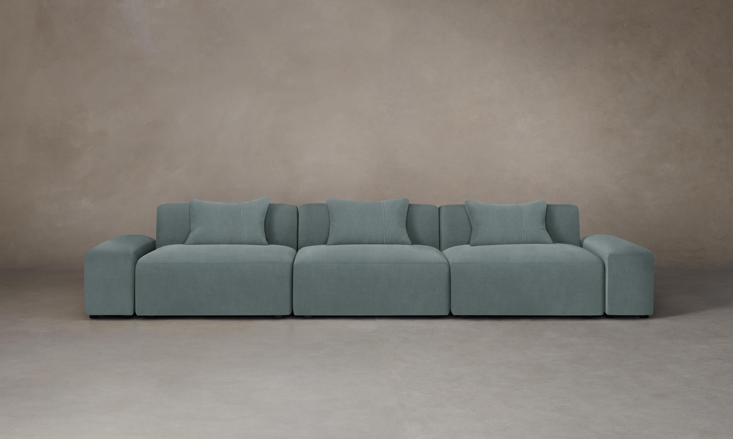 The Breuer Modular Sofa - Performance Velvet Seafoam – Maiden Home