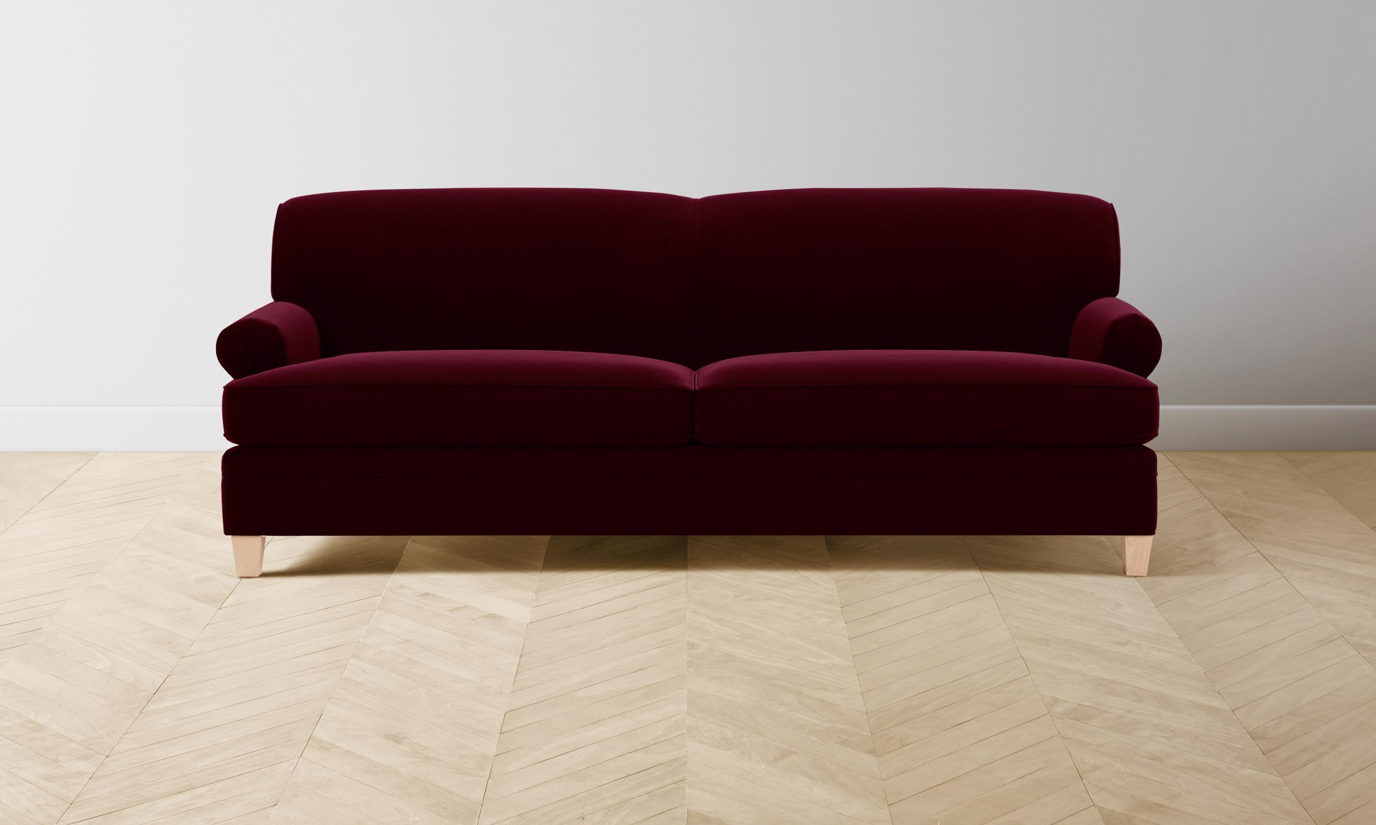 The Carmine Sofa - Mohair Crimson – Maiden Home