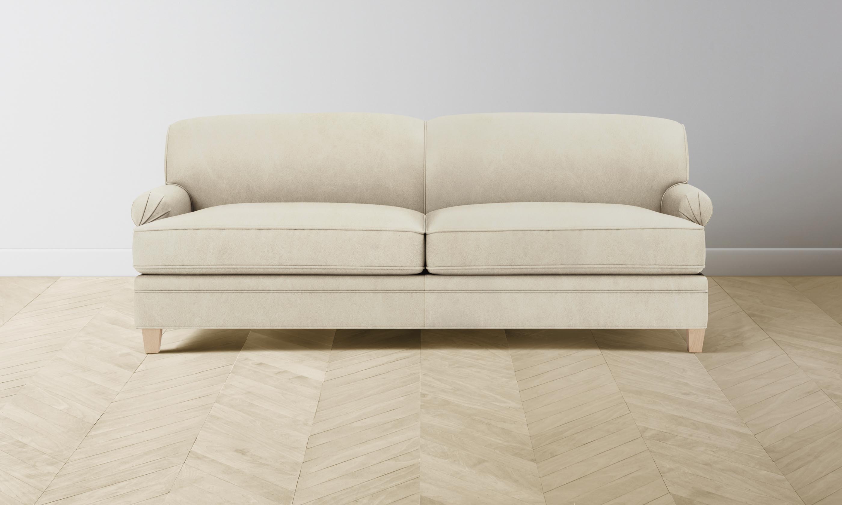 The Carmine Sofa - Tuscan Leather Bisque – Maiden Home