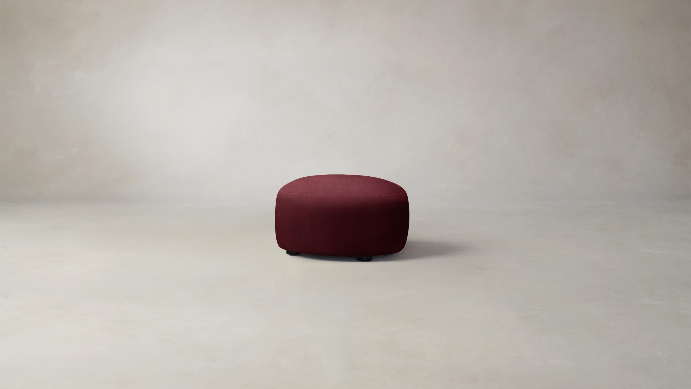 The Chelsea Ottoman - Performance Velvet Merlot – Maiden Home