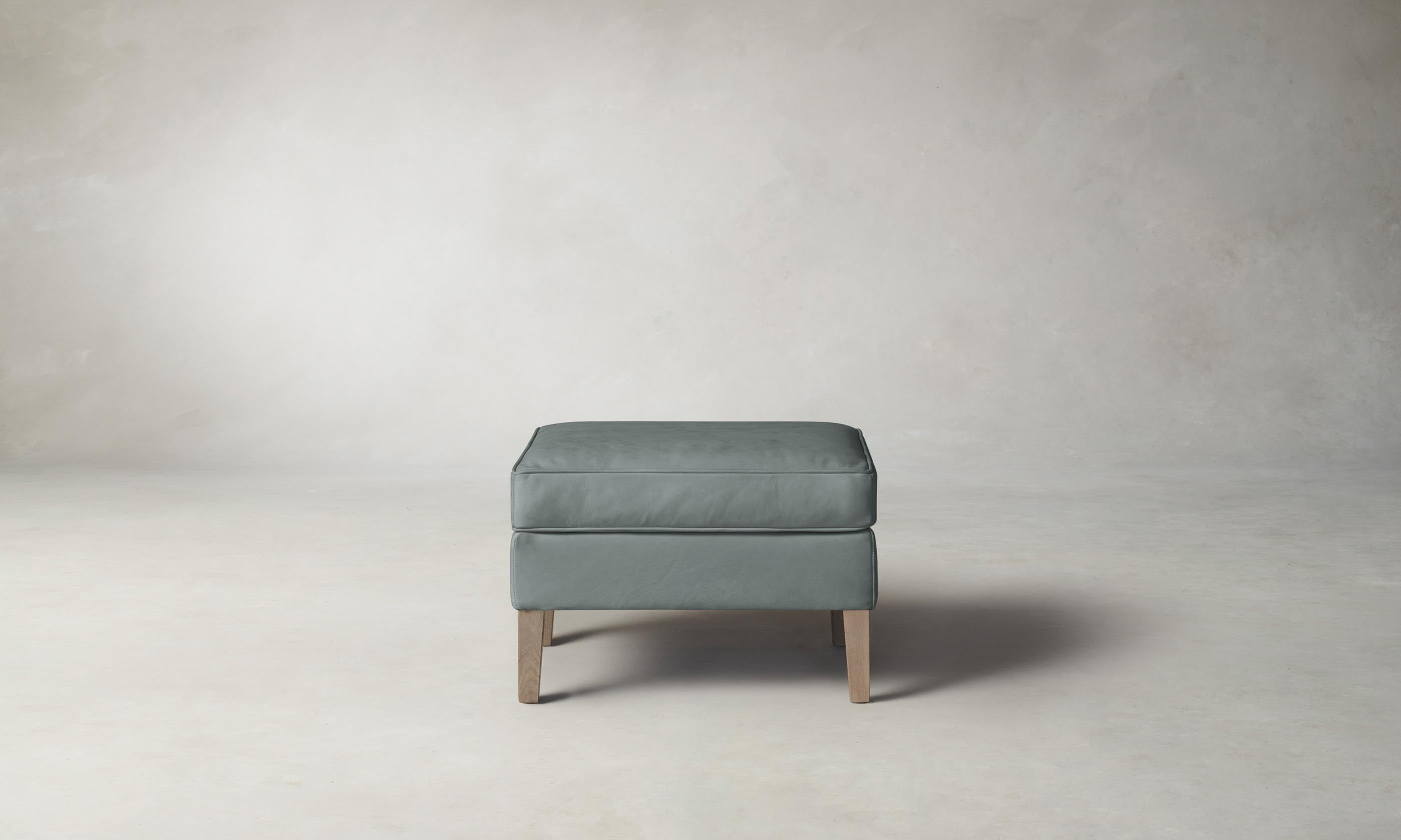 The Chrystie Ottoman - Nubuck Leather Tide – Maiden Home