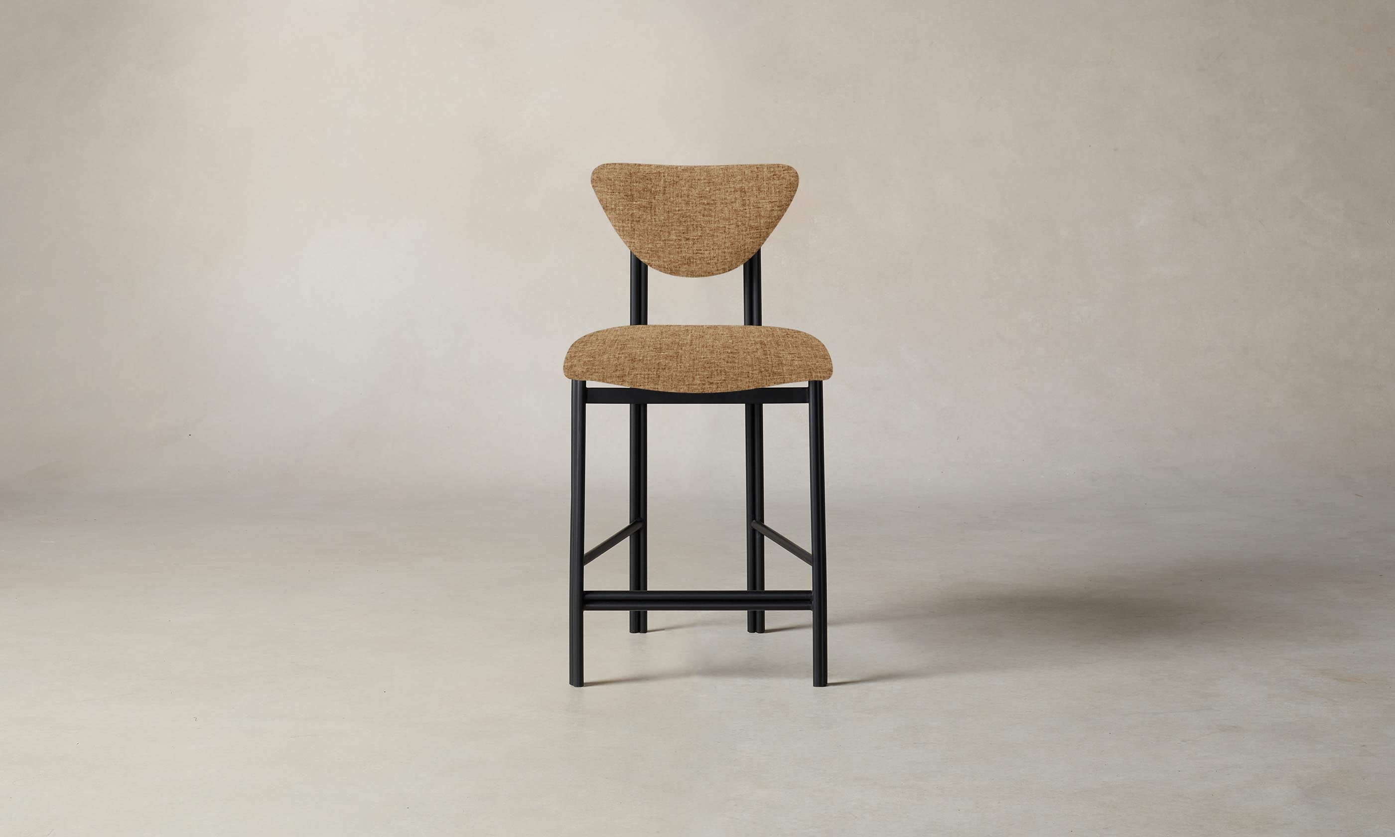The Cooper Counter Stool - Heritage Belgian Linen Chai – Maiden Home