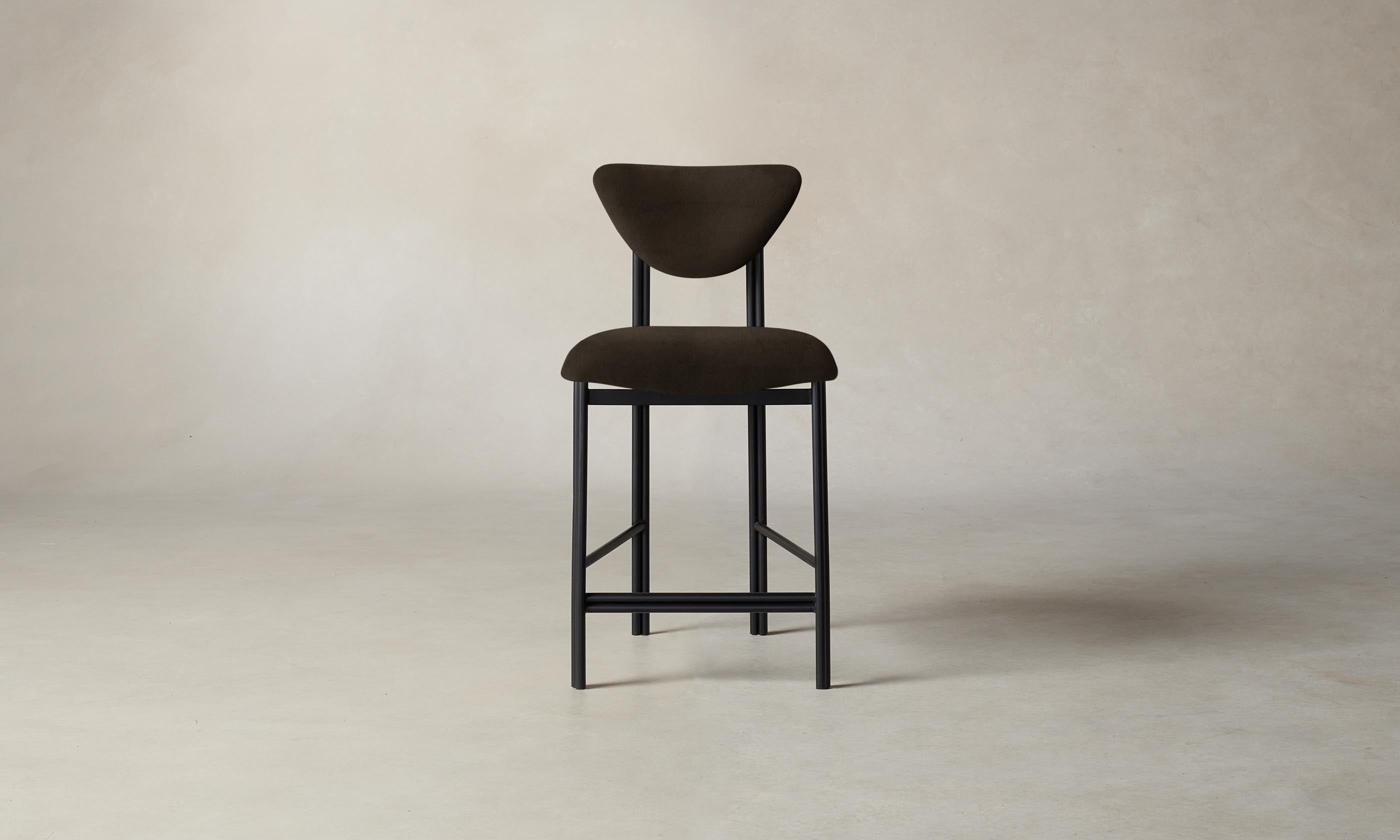 The Cooper Counter Stool - Nubuck Leather Espresso – Maiden Home
