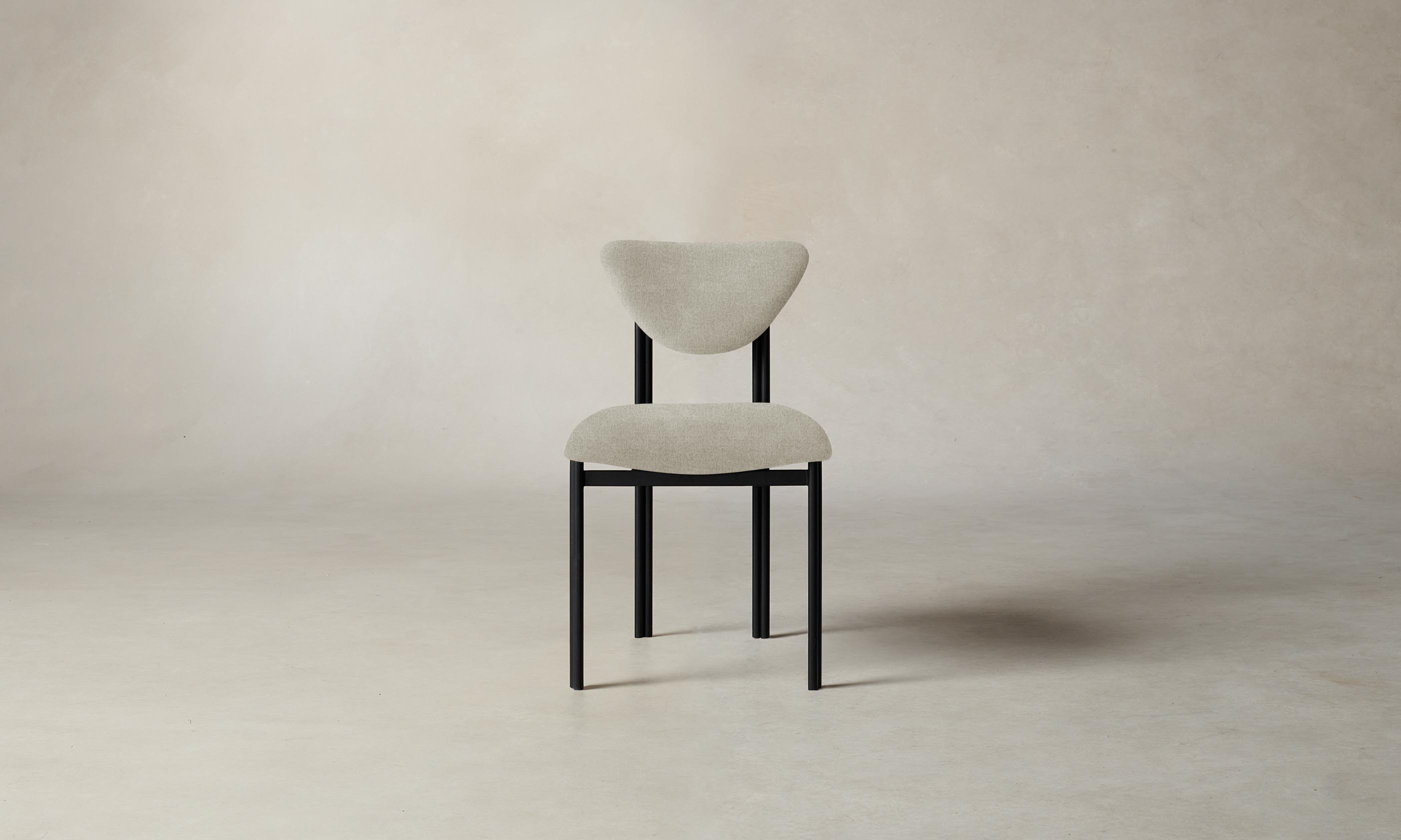 The Cooper Dining Chair - Performance Mélange Weave Flint – Maiden Home
