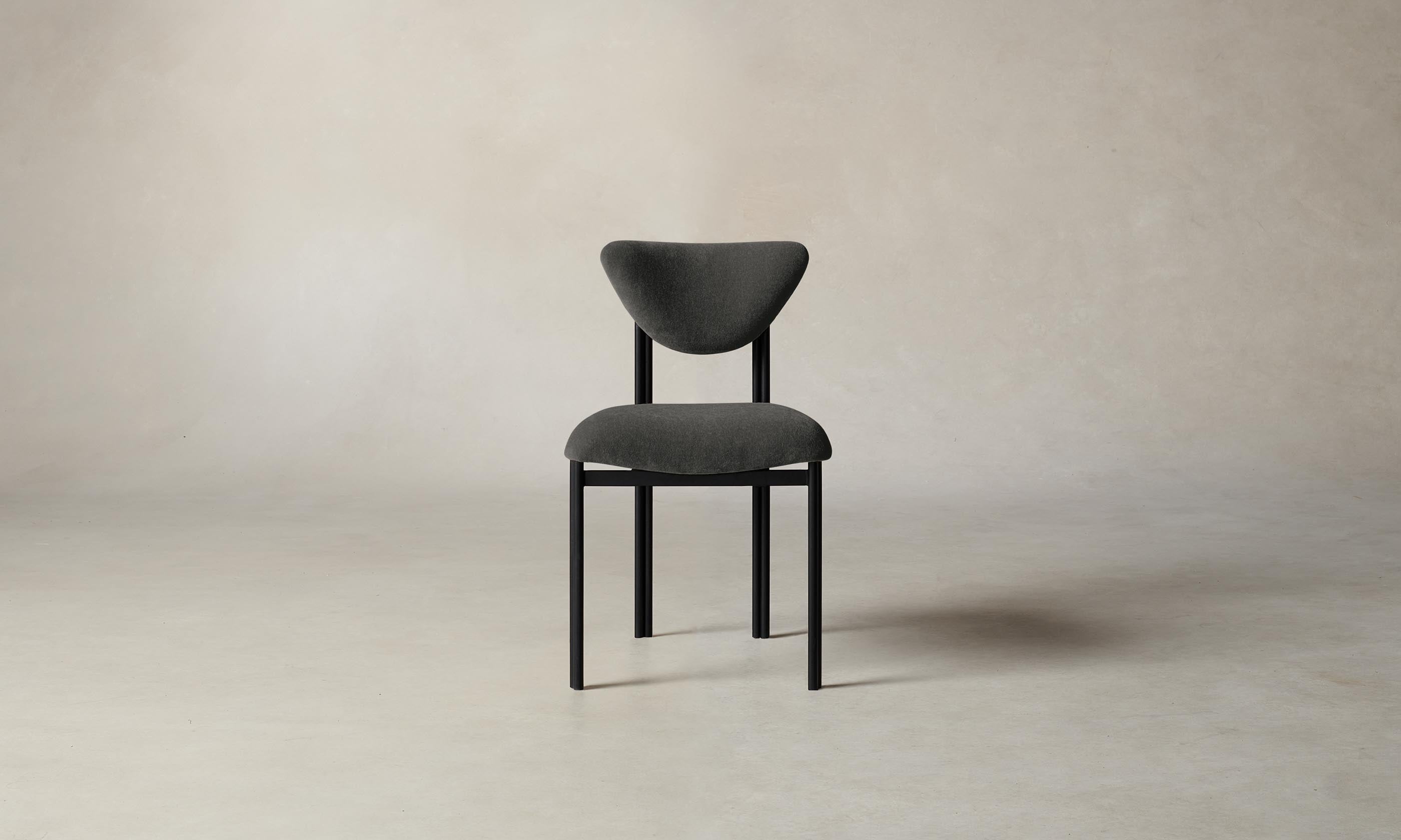 The Cooper Dining Chair - Performance Velvet Slate – Maiden Home