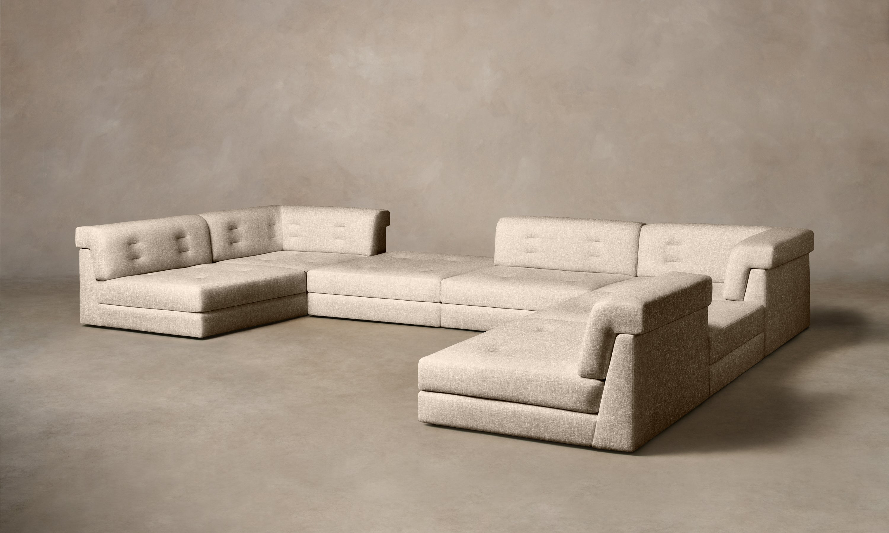 The Forma Modular Sectional - Heritage Belgian Linen Husk – Maiden Home