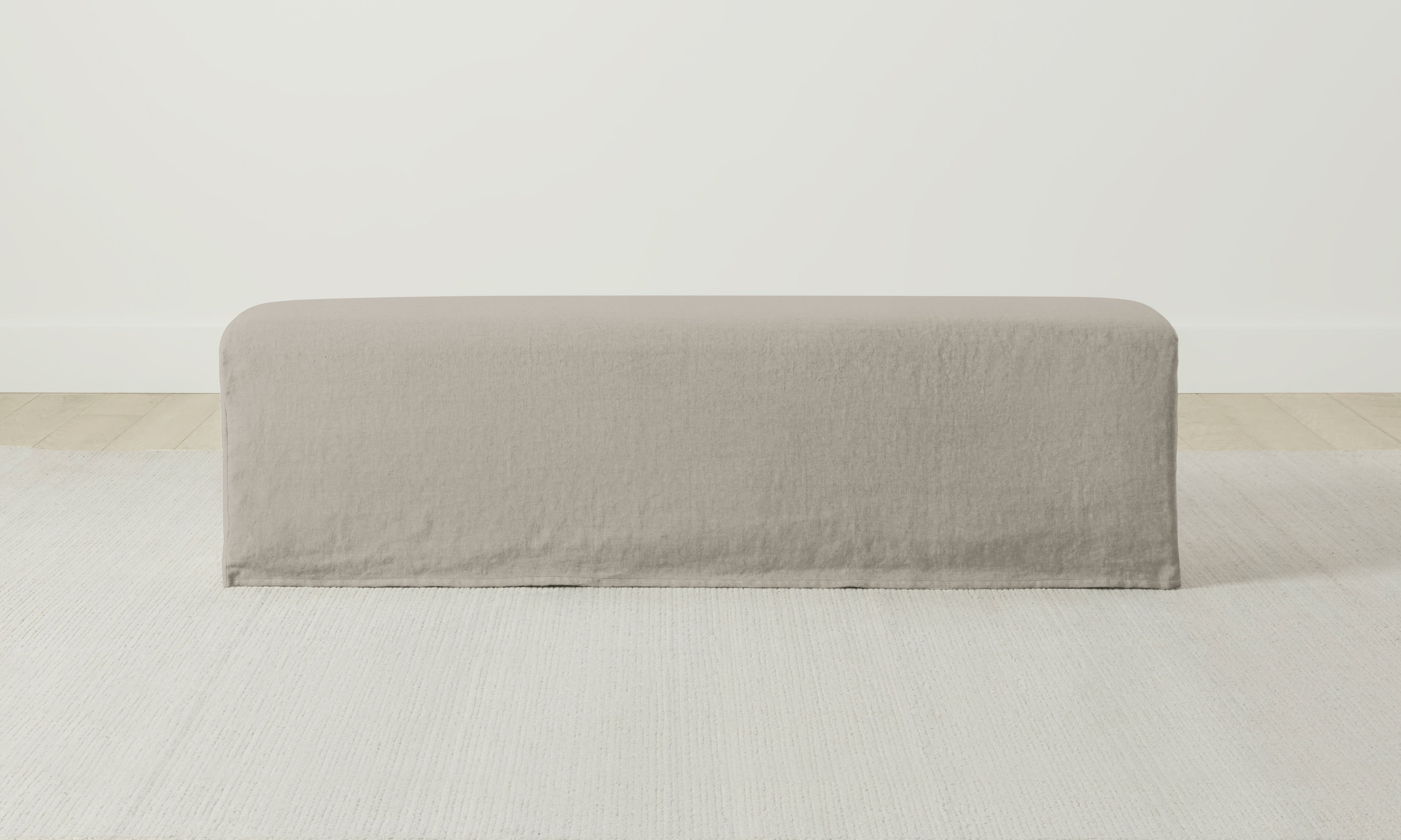 The Franklin Bench - Performance Linen Weave Beige – Maiden Home