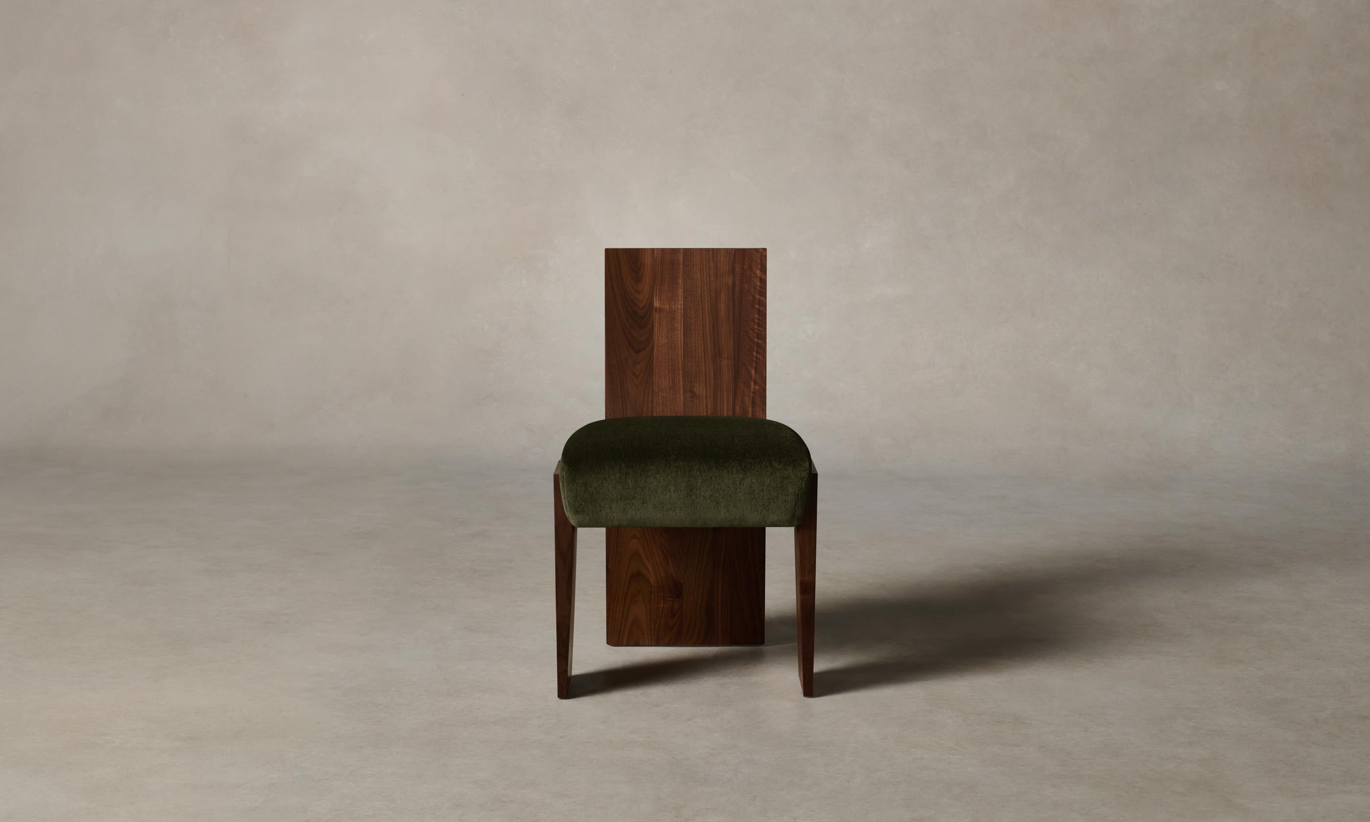 The Garrett Dining Chair - Mohair Moss – Maiden Home