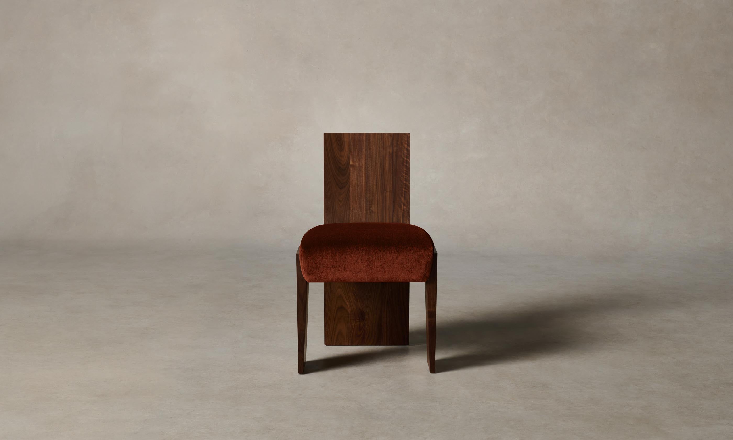 The Garrett Dining Chair - Mohair Spice – Maiden Home