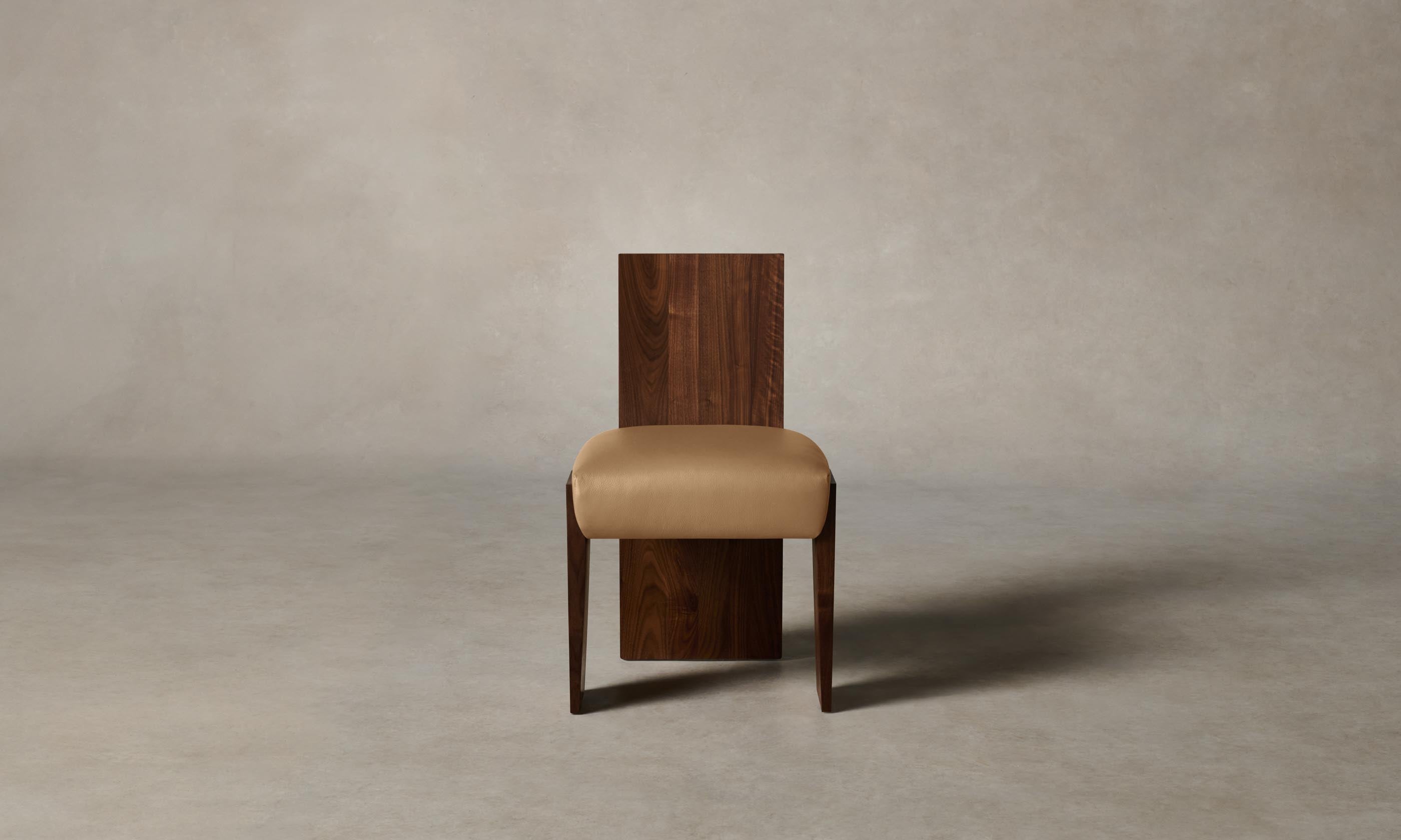 The Garrett Dining Chair - Pebbled Leather Latte – Maiden Home