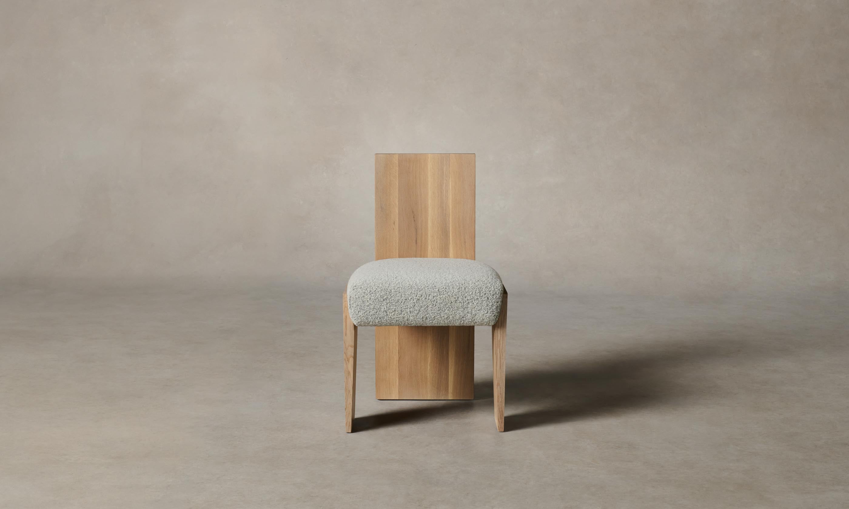 The Garrett Dining Chair - Woolen Bouclé Cliff – Maiden Home