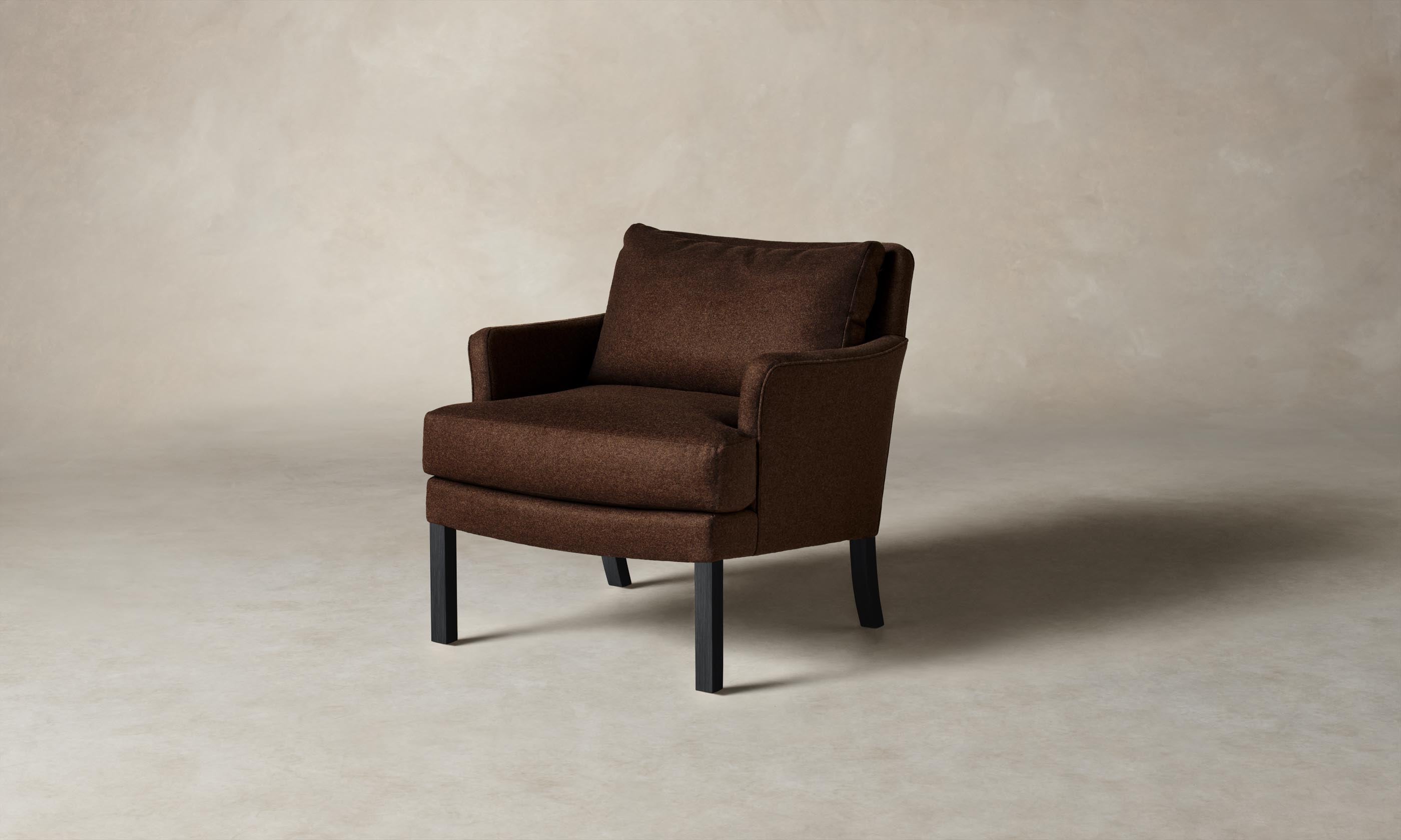 The Kaye Chair - Italian Brushed Wool Cocoa – Maiden Home