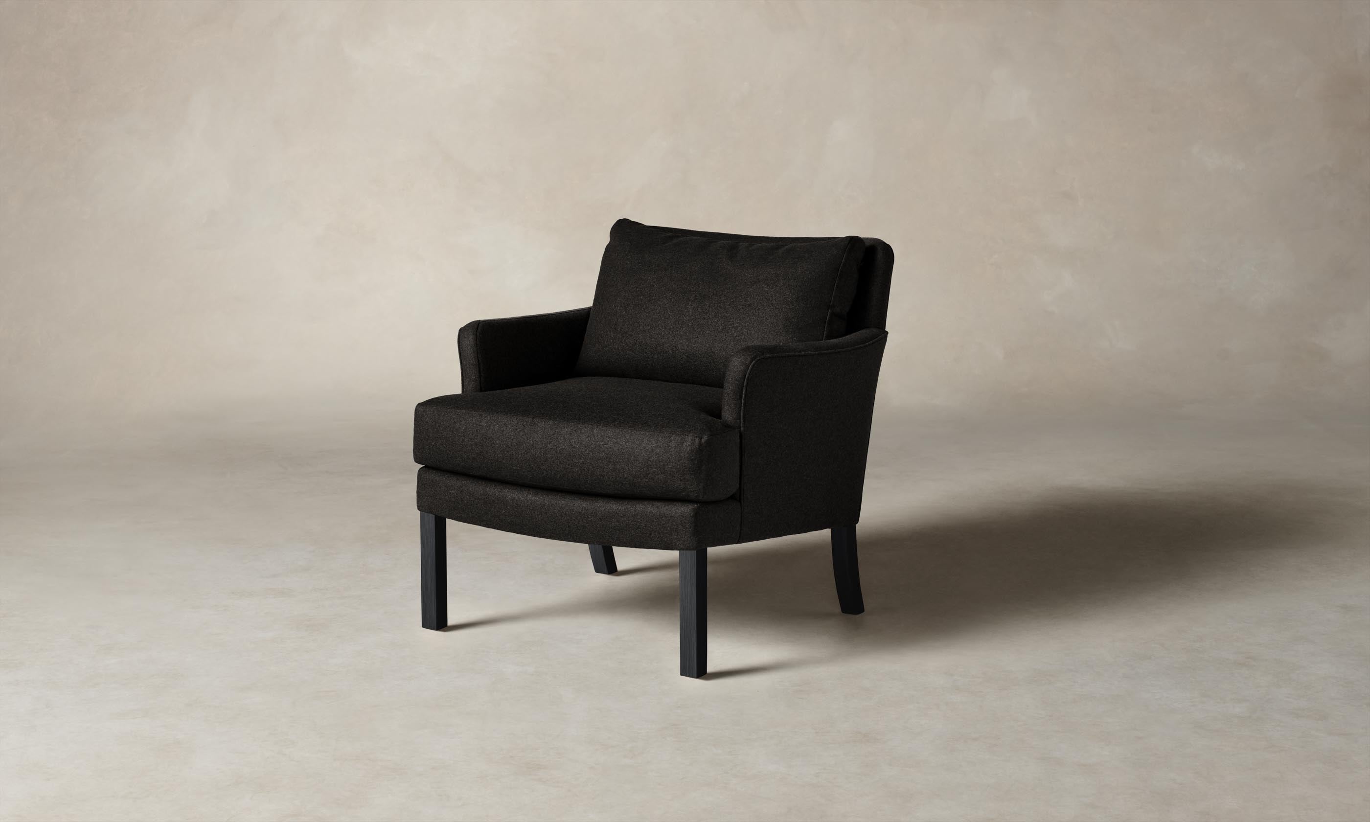 The Kaye Chair - Italian Brushed Wool Pepper – Maiden Home