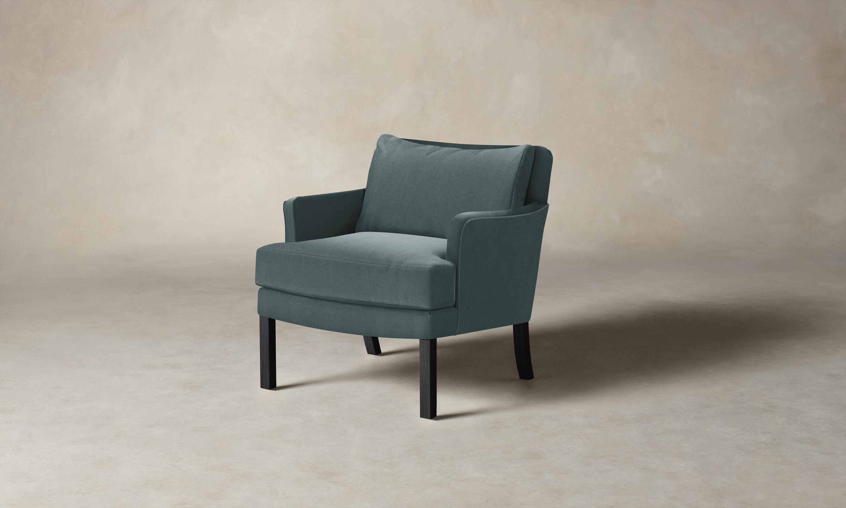 The Kaye Chair - Mohair Slate Blue – Maiden Home