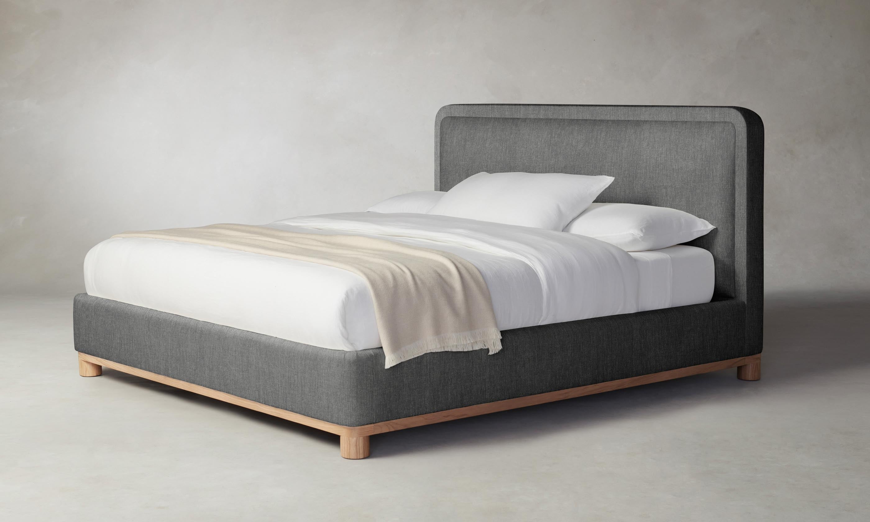 The Kent Bed - Performance Tweed Smoke – Maiden Home