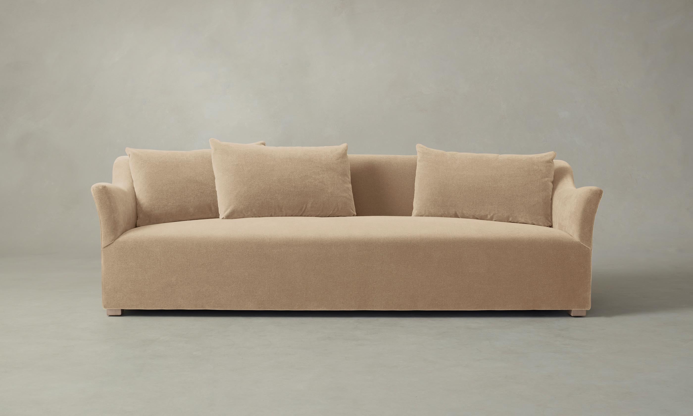 The Lenox Sofa - Mohair Almond – Maiden Home