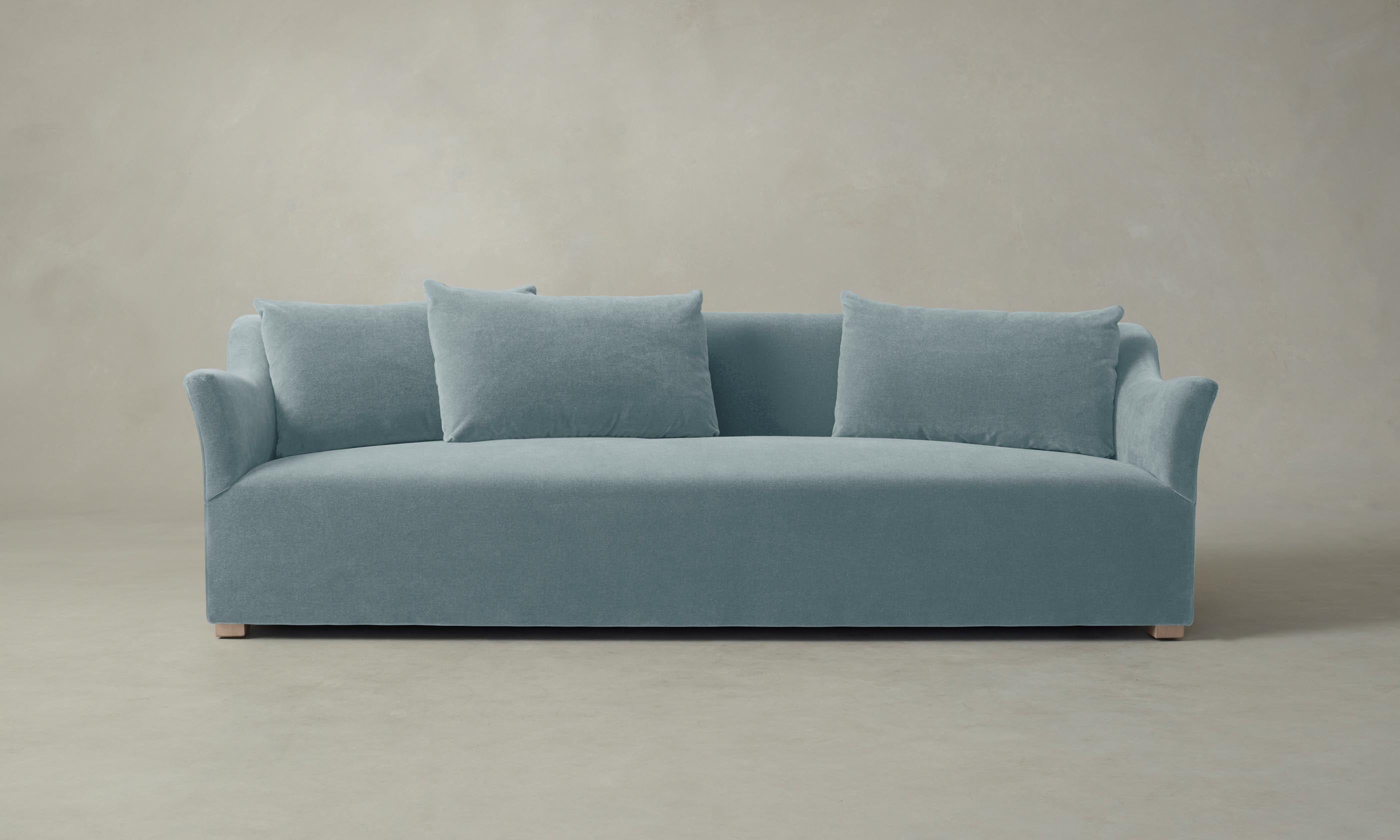 The Lenox Sofa - Mohair Slate Blue – Maiden Home