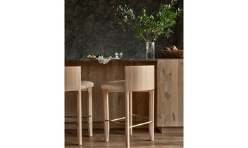 The Delancey Bar & Counter Stool - Nubuck Leather Espresso – Maiden Home