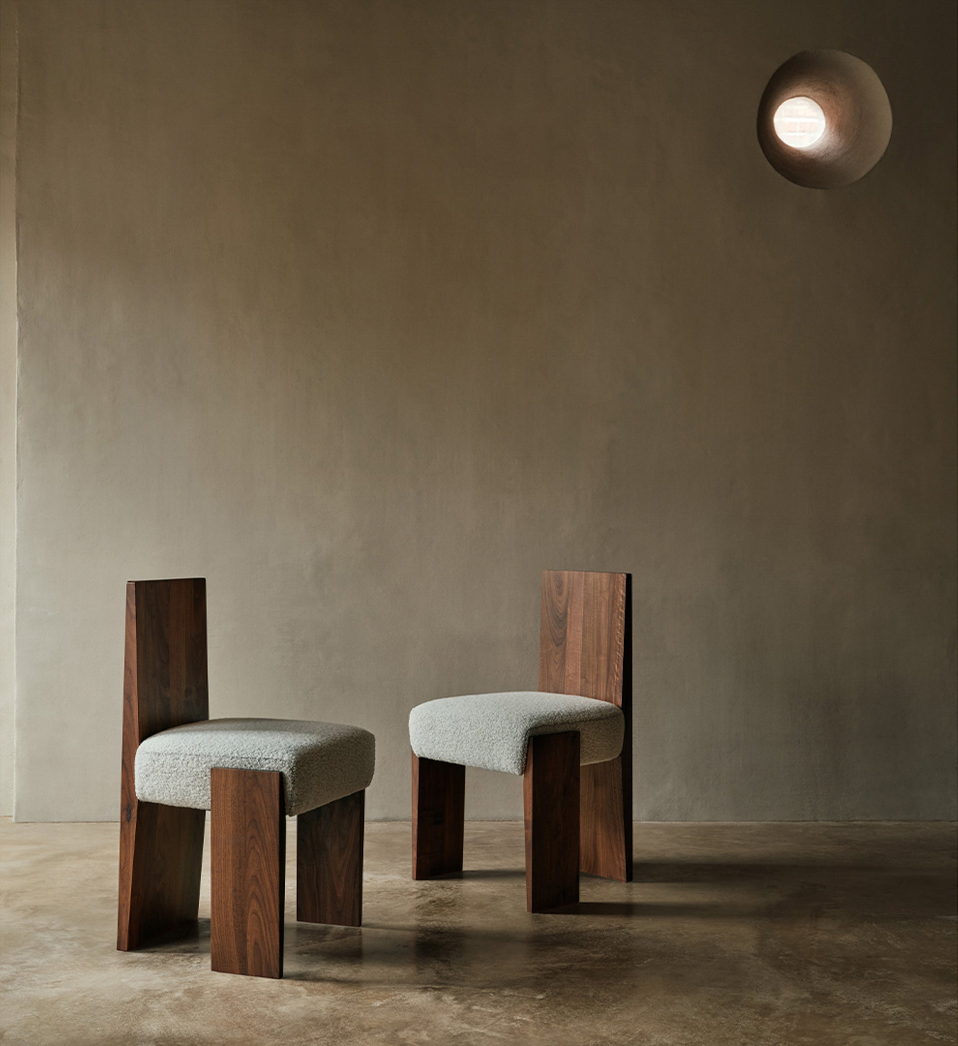 The Garrett Dining Chair - Woolen Bouclé Cliff – Maiden Home