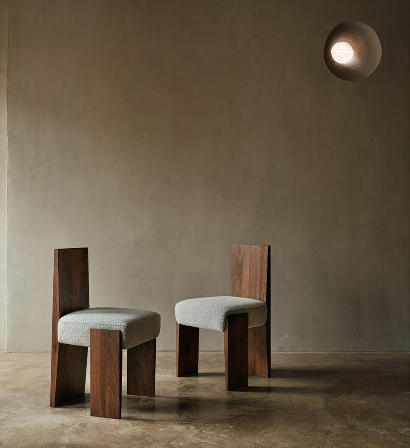 The Garrett Dining Chair - Woolen Bouclé Cliff – Maiden Home