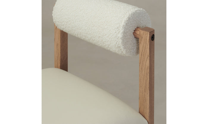 The Thayer Bar & Counter Stool - Pebbled Leather Swan Seat Italian Bou ...