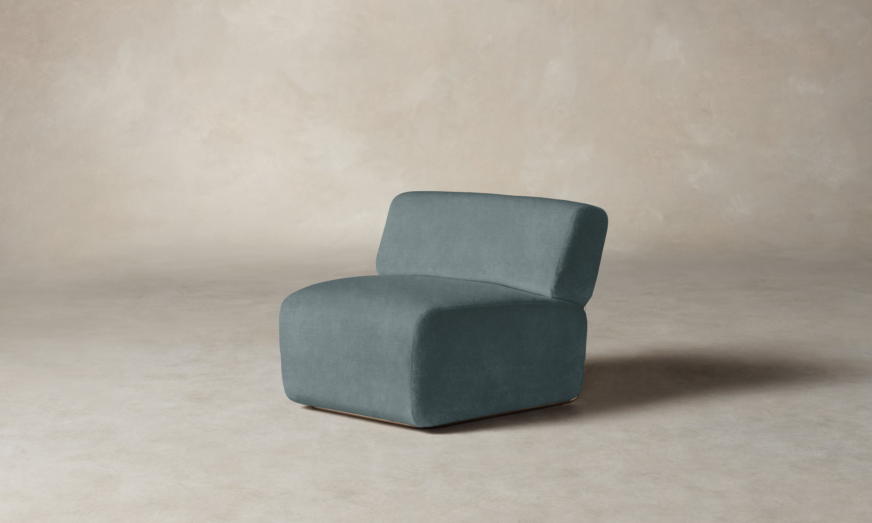 The Miles Modular Chair - Mohair Slate Blue – Maiden Home