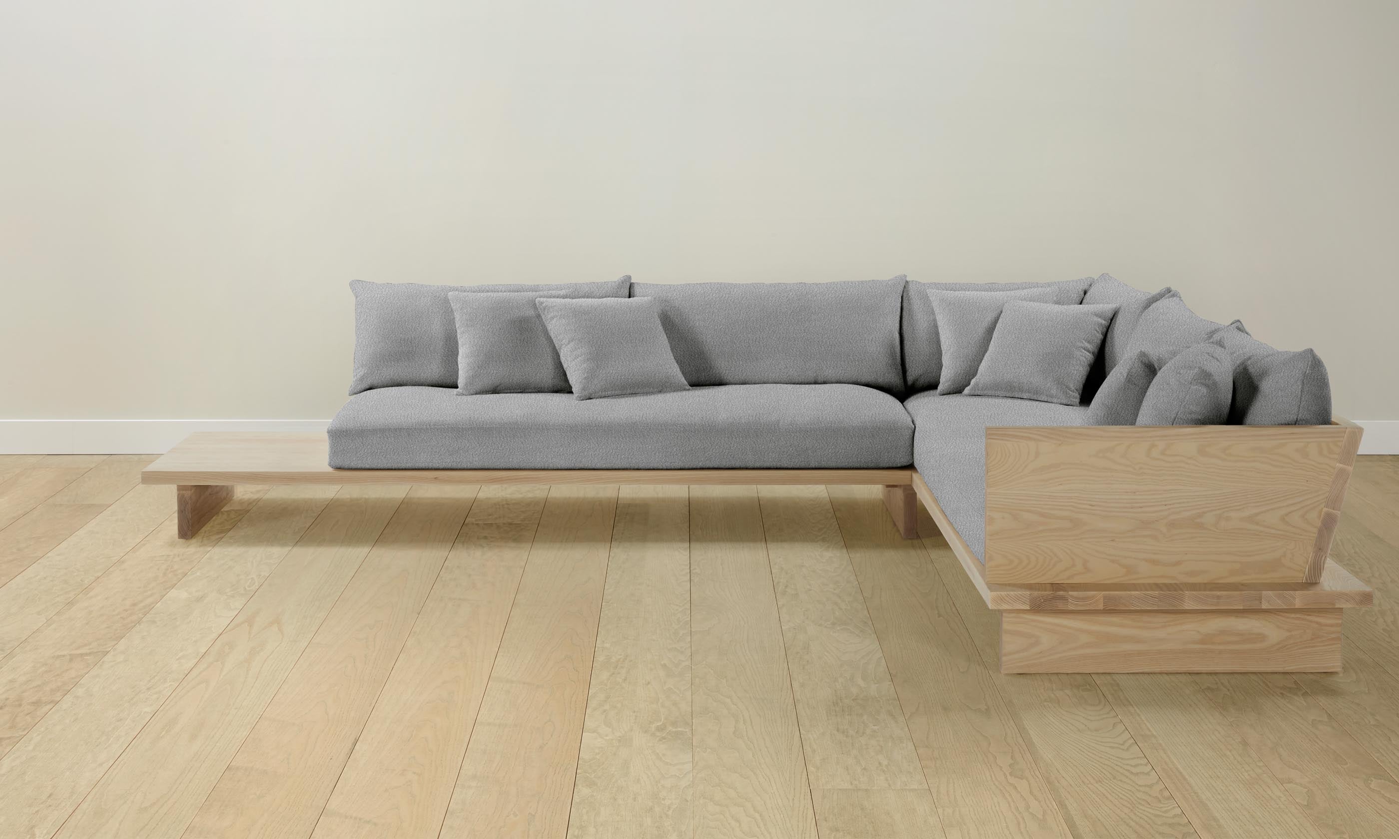 The Muir Sectional - Italian Bouclé Waterfall – Maiden Home