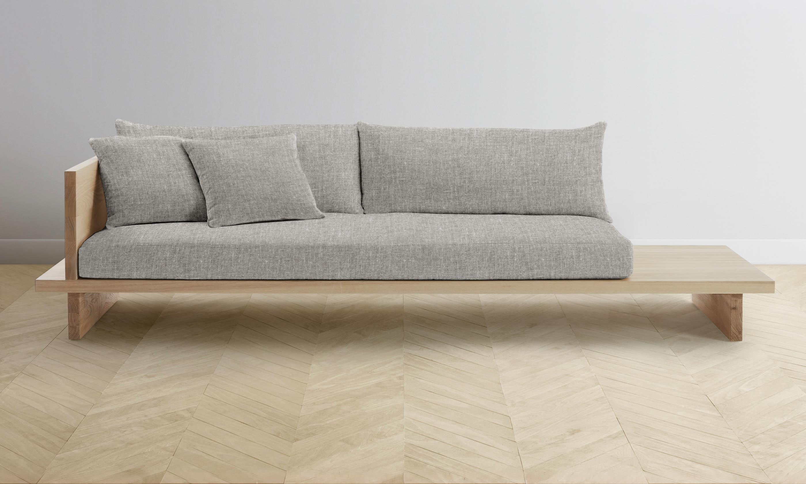 The Muir Sofa - Heritage Belgian Linen Agate – Maiden Home