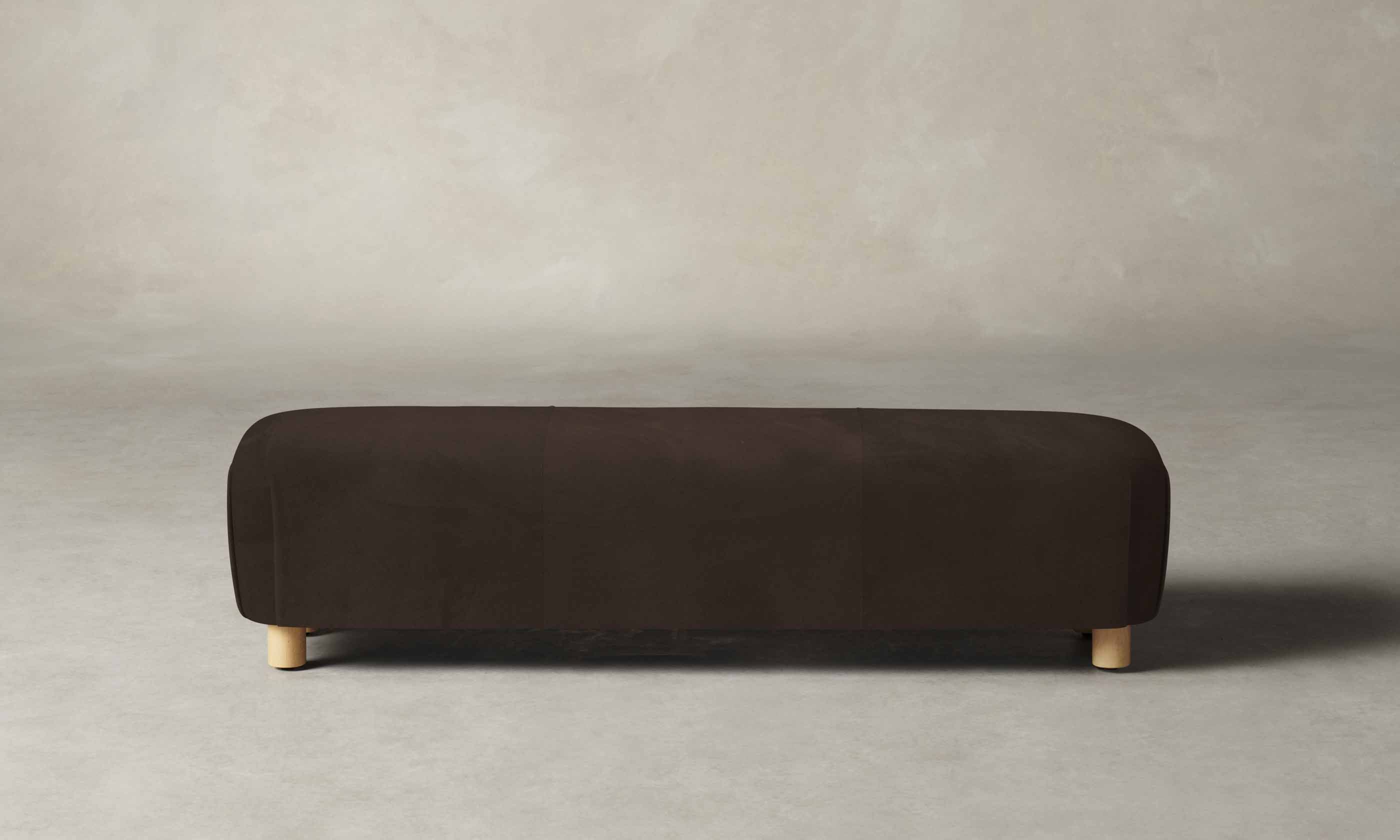 The Perry Bench - Nubuck Leather Espresso – Maiden Home