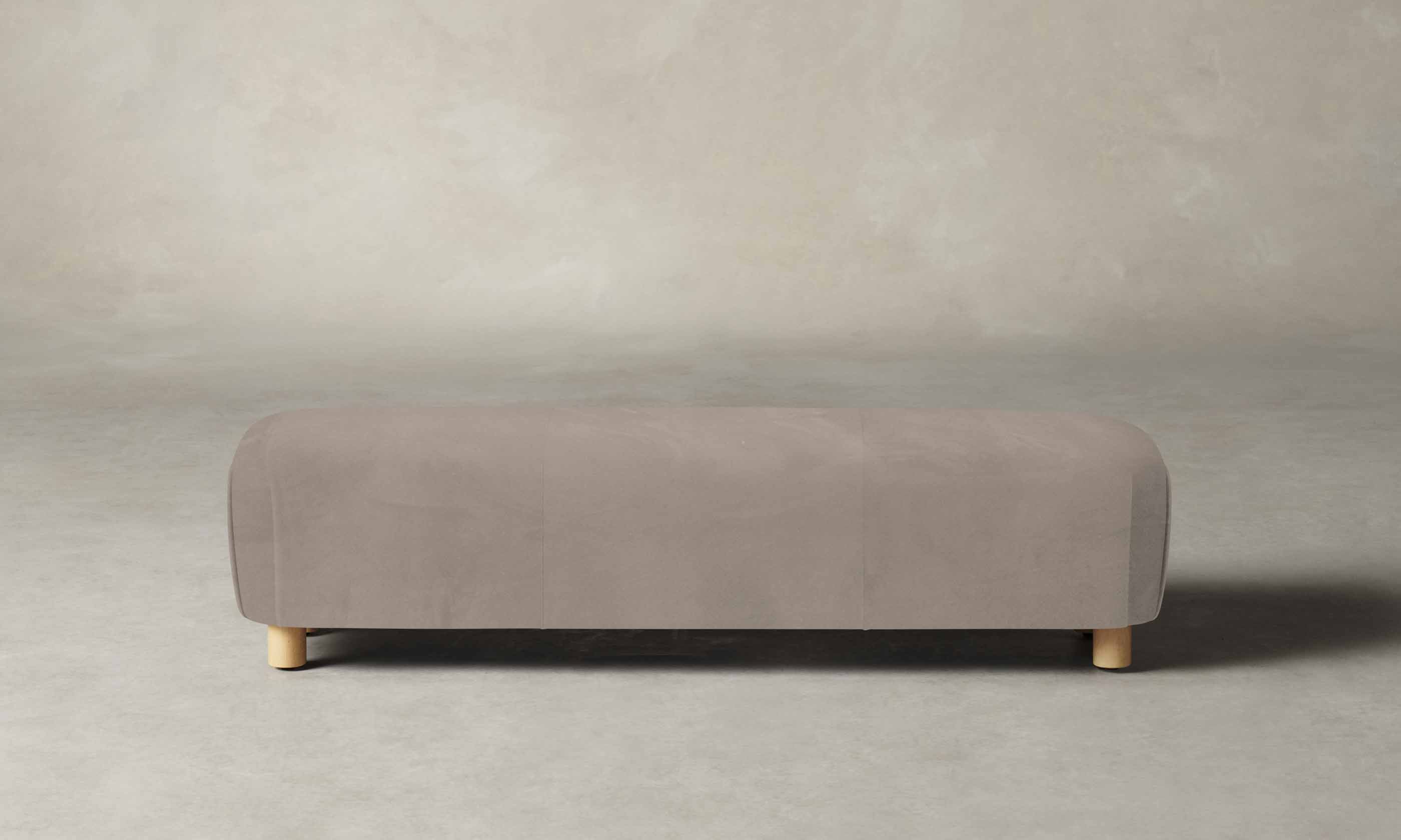 The Perry Bench - Nubuck Leather Fawn – Maiden Home