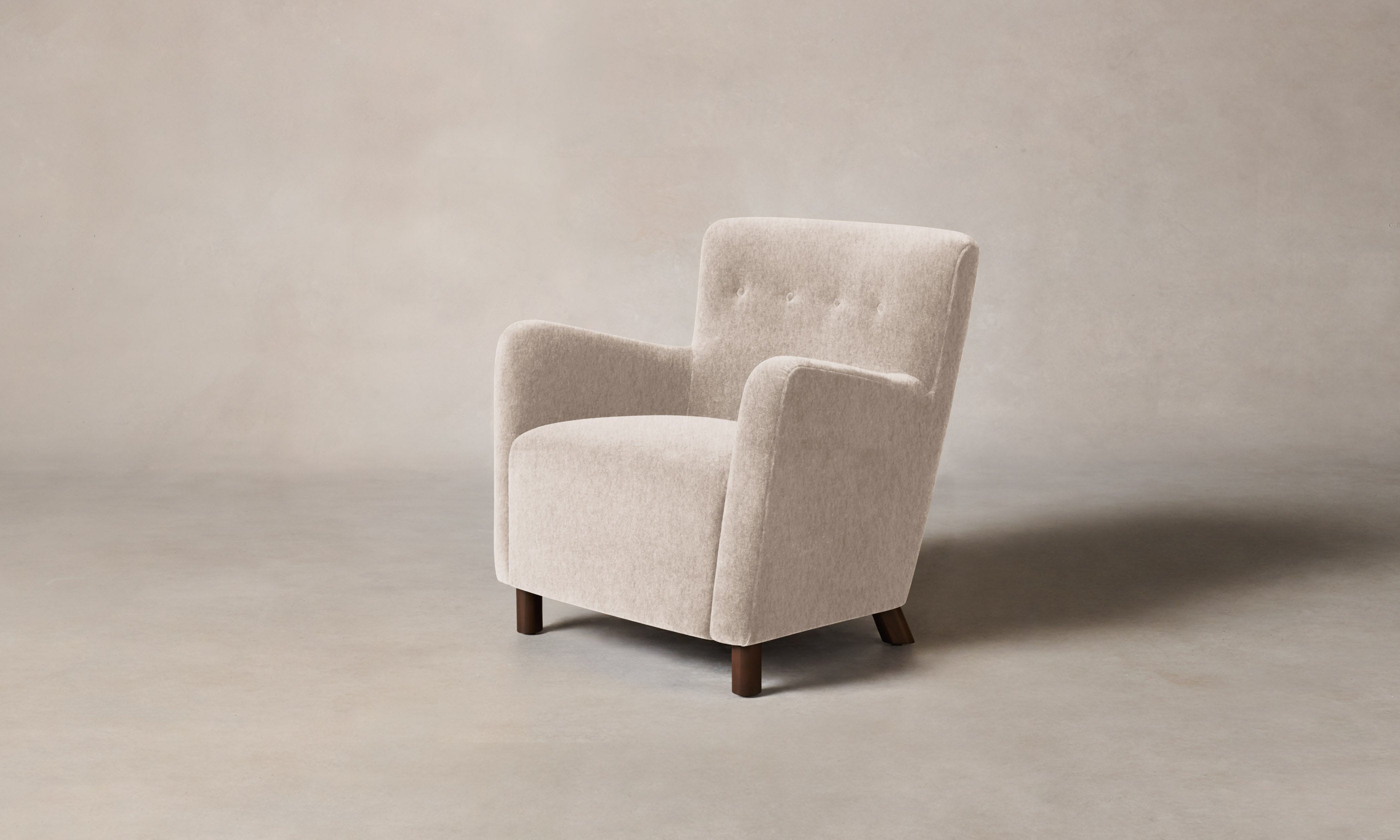 The Perry Chair - Deep Pile Mohair Limestone – Maiden Home
