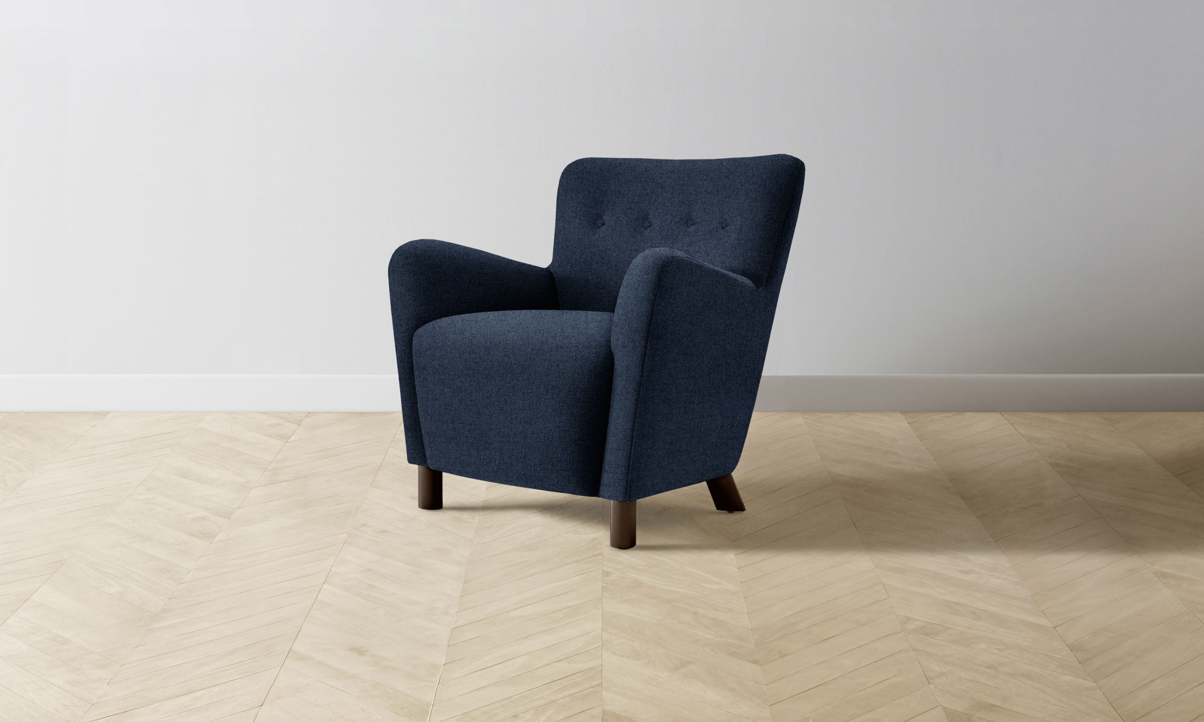 The Perry Chair - Italian Brushed Wool Harbor – Maiden Home